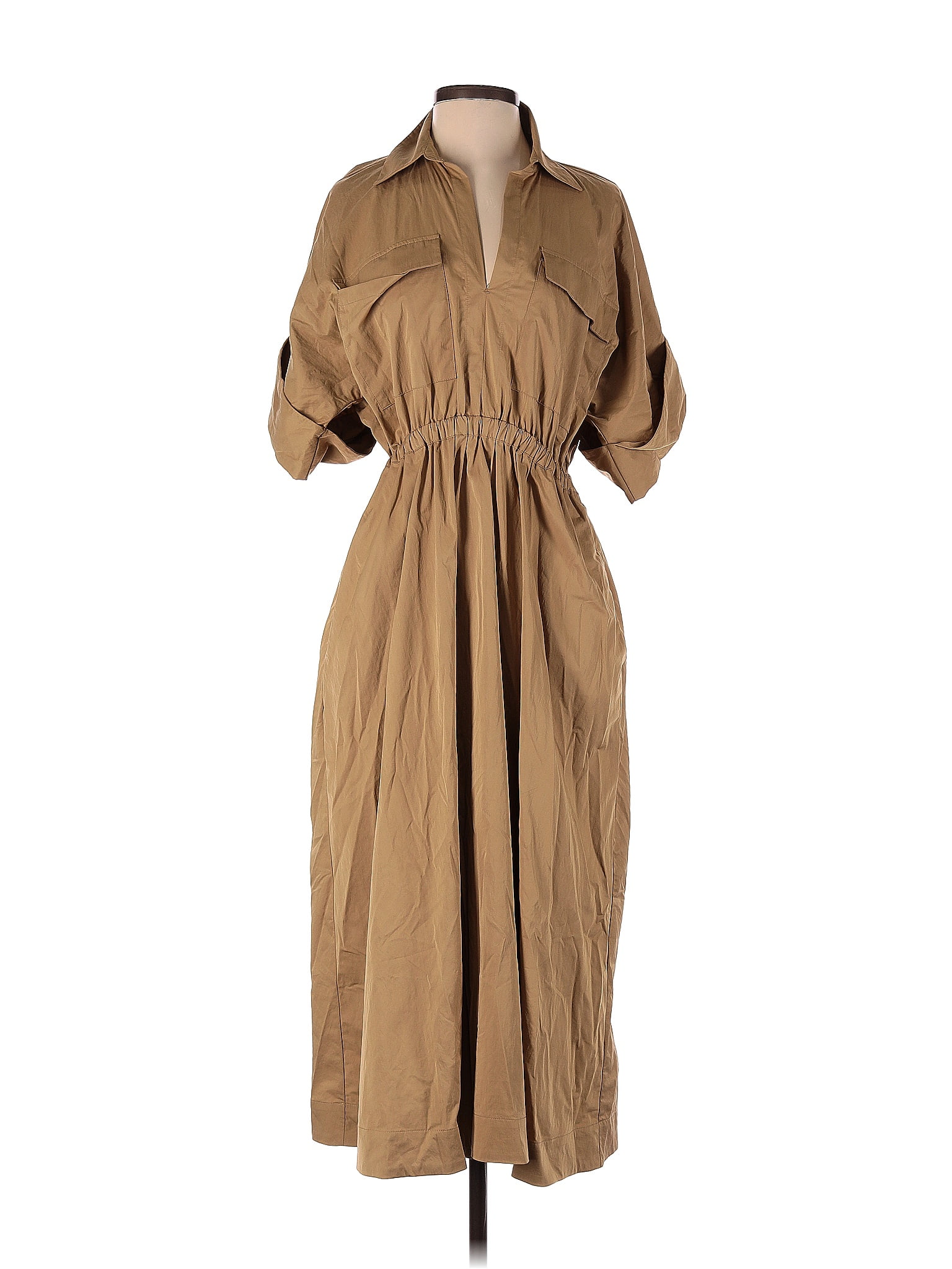 Maeve by Anthropologie Solid Tan Casual Dress Size S - 56% off | ThredUp