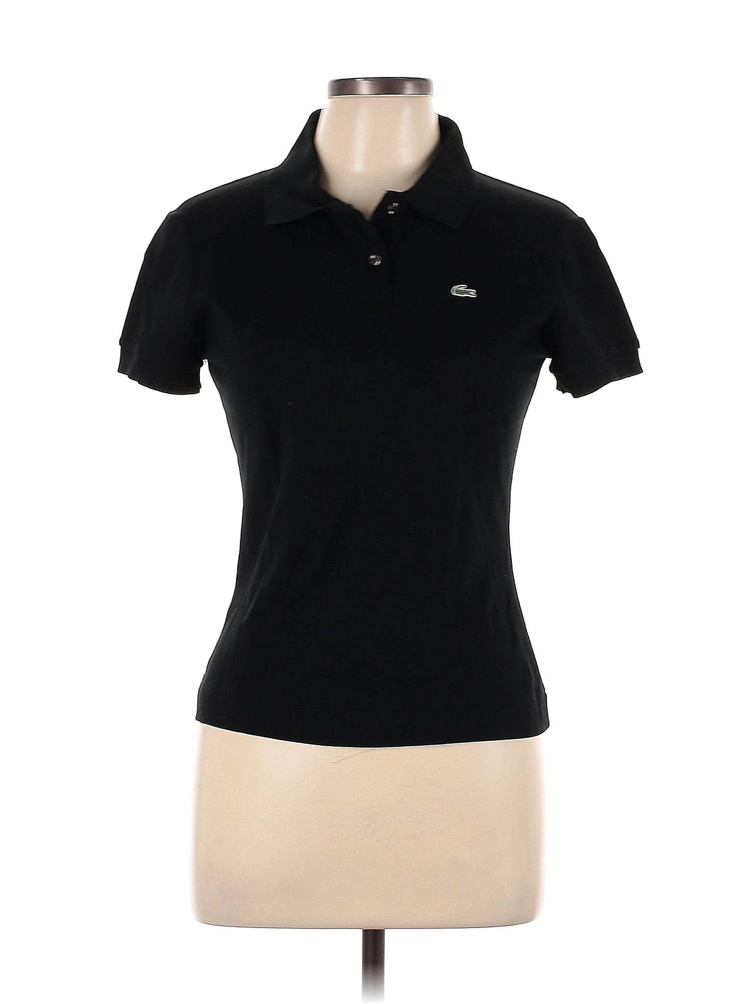 Lacoste Solid Black Short Sleeve Polo Size 44 (EU) - 71% off | ThredUp