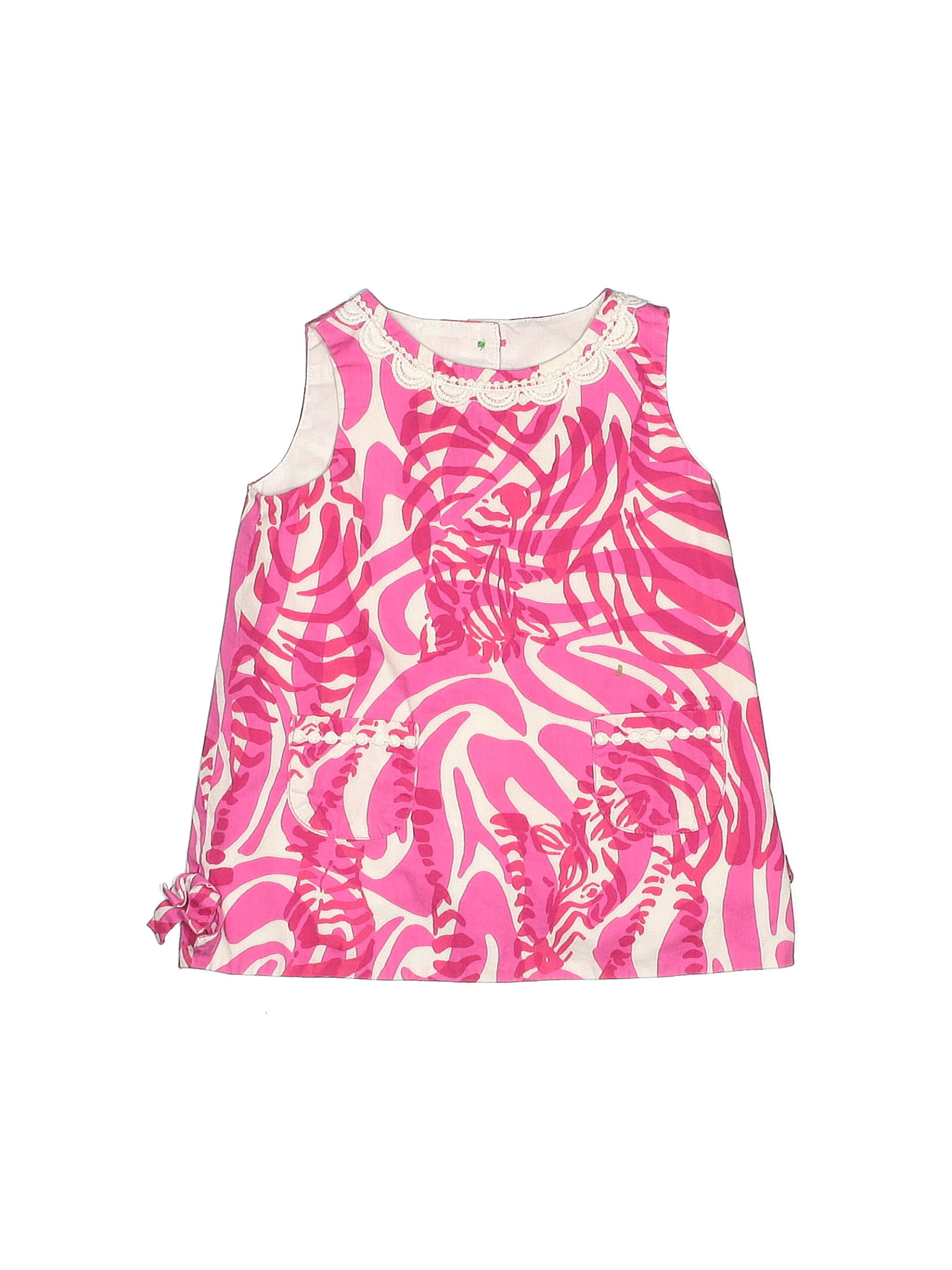Lilly Pulitzer 100 Cotton Pink Dress Size 12 18 Mo 68 Off Thredup