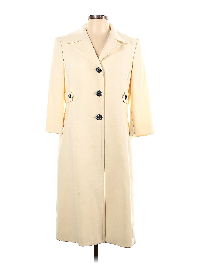 Kasper Solid Tan Ivory Coat Size 10 - 71% off | ThredUp