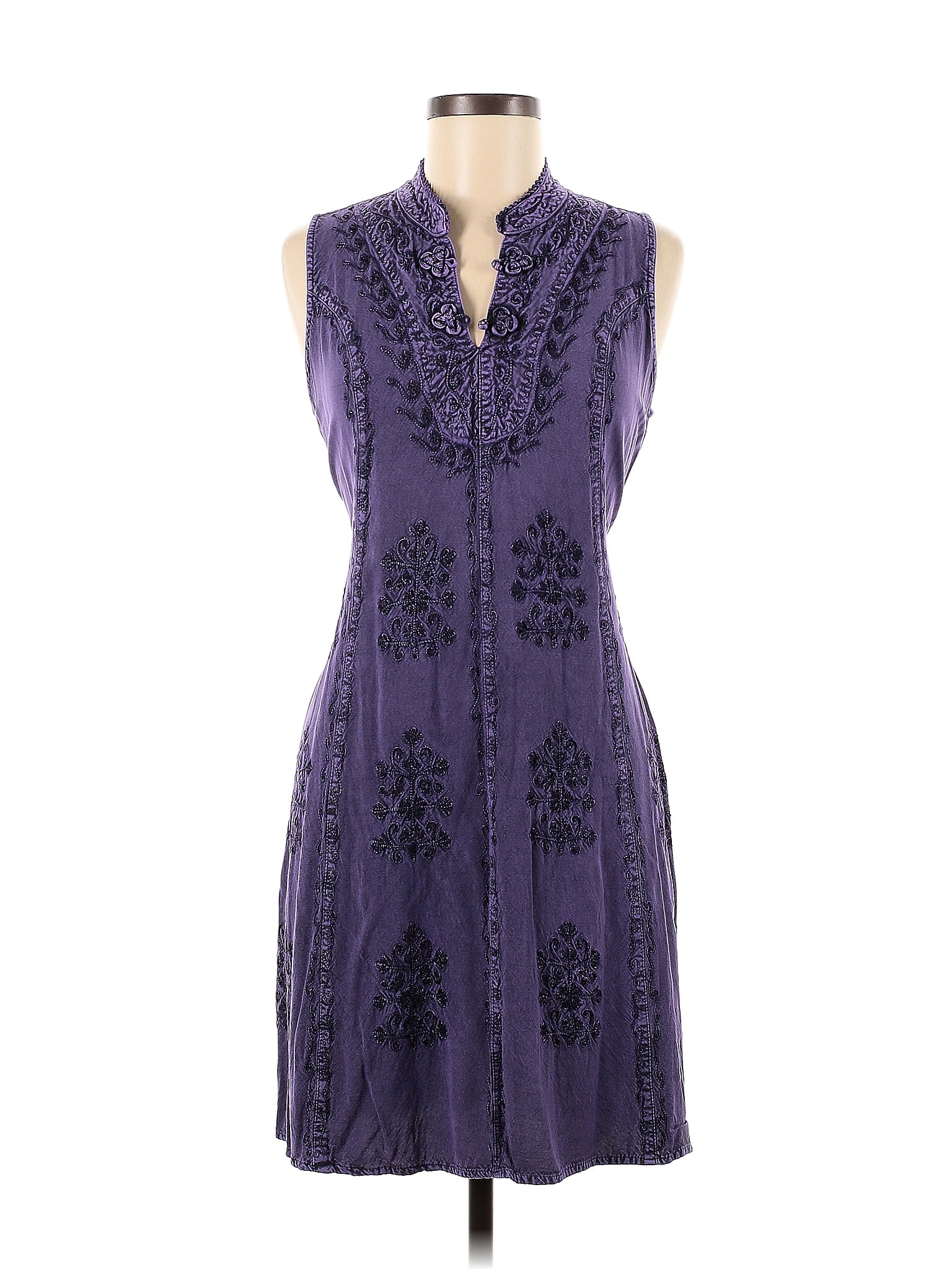 The Pyramid Collection 100% Rayon Purple Casual Dress Size M - 71% off ...