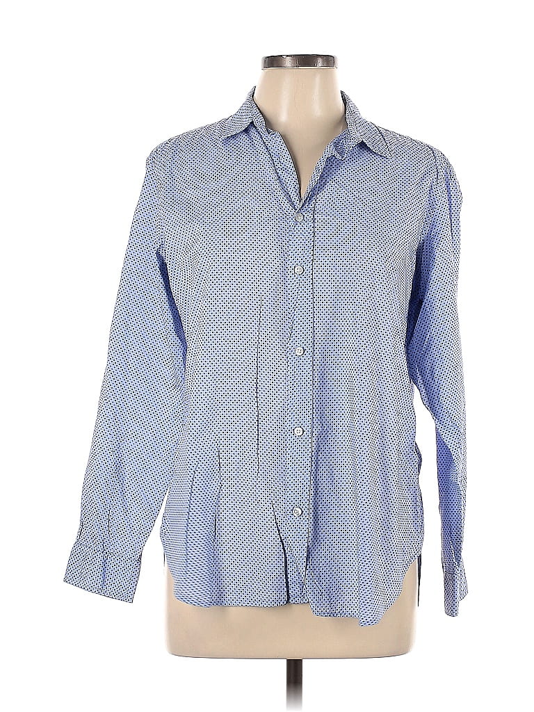 Frank & Eileen 100% Cotton Checkered-gingham Blue Long Sleeve Button-Down Shirt Size L - 76% off ...
