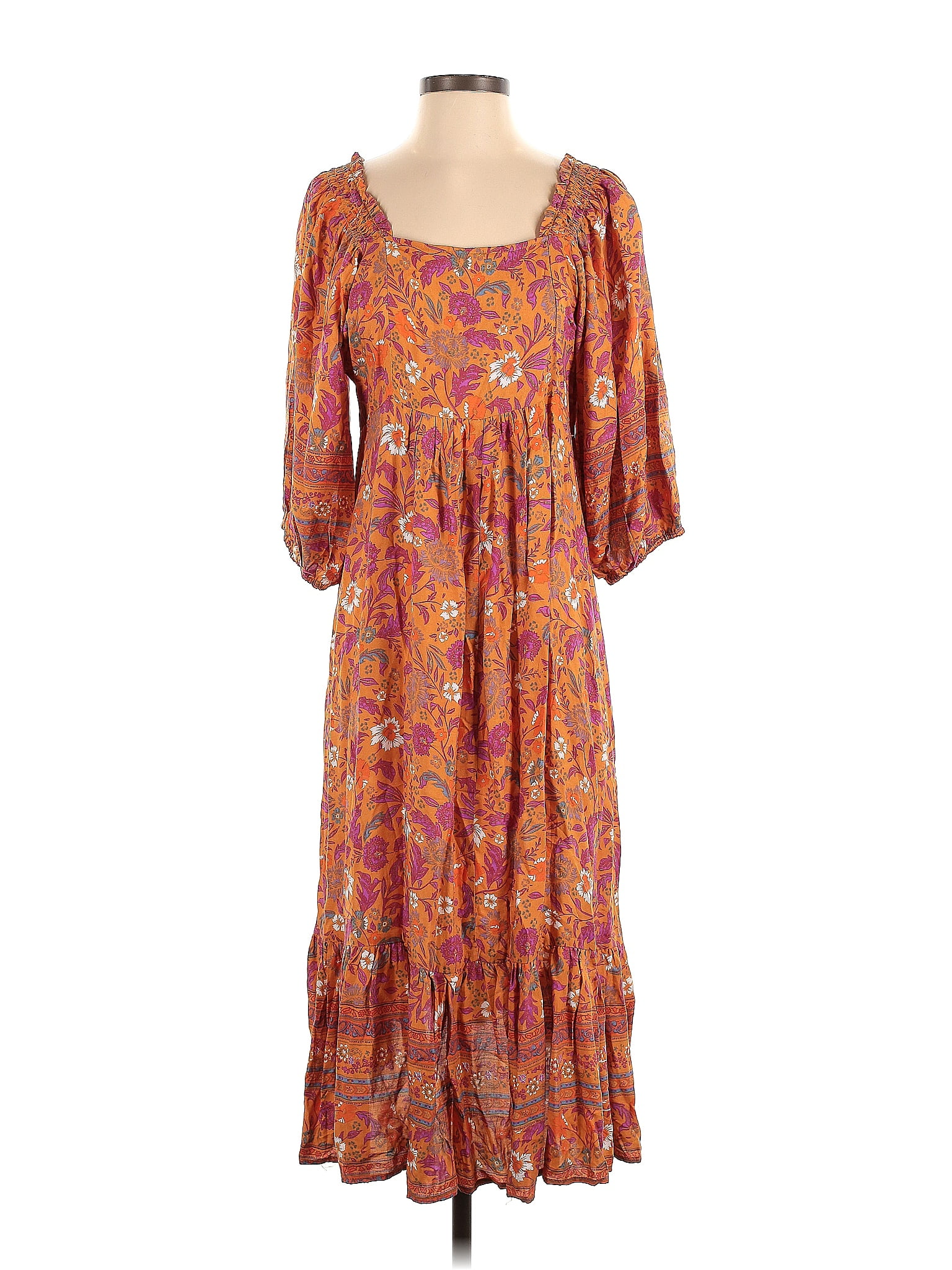 Umgee 100 Rayon Multi Color Orange Casual Dress Size S 56 Off Thredup