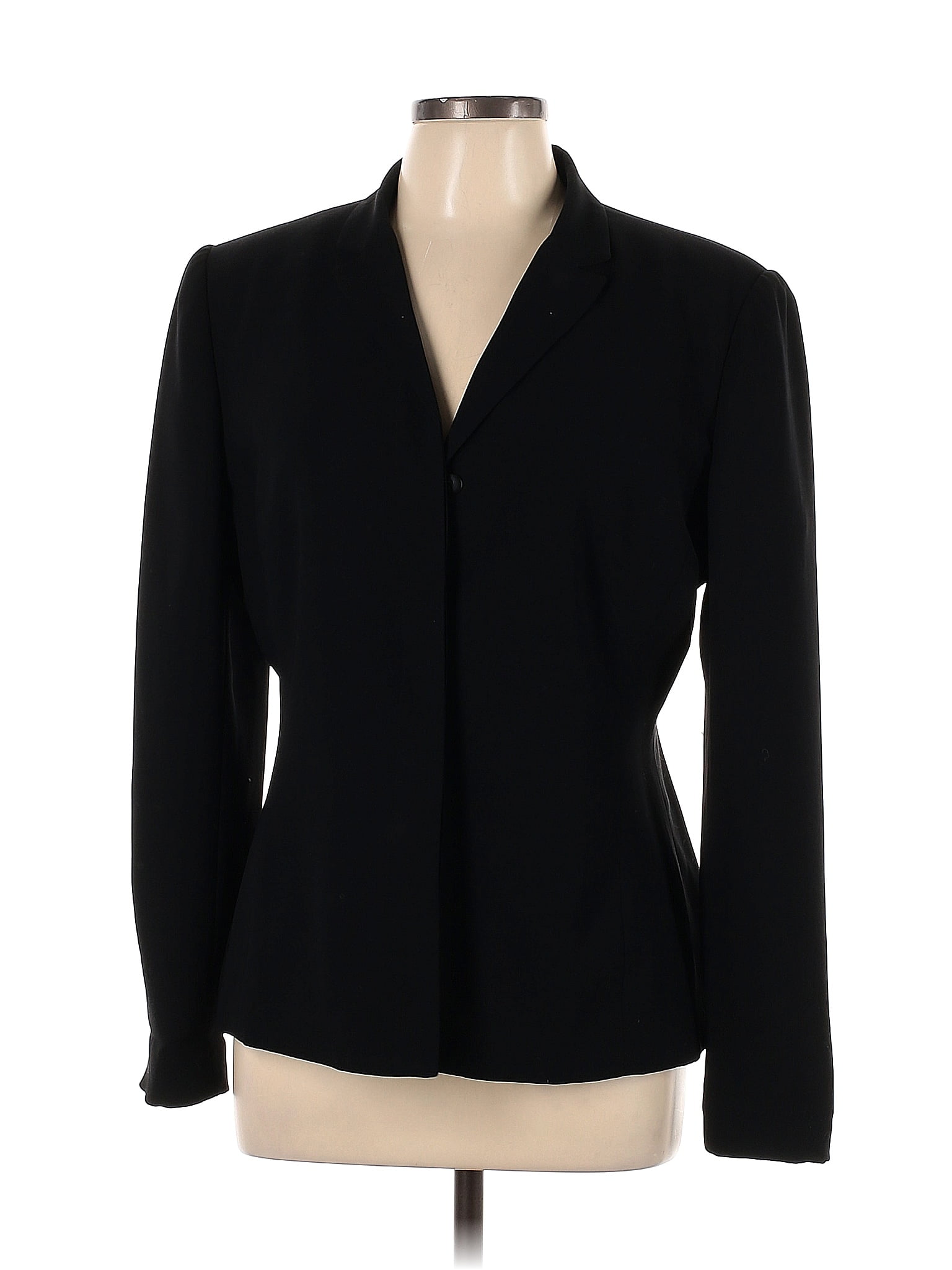 Jones New York 100% Polyester Solid Black Blazer Size 12 - 79% off | ThredUp