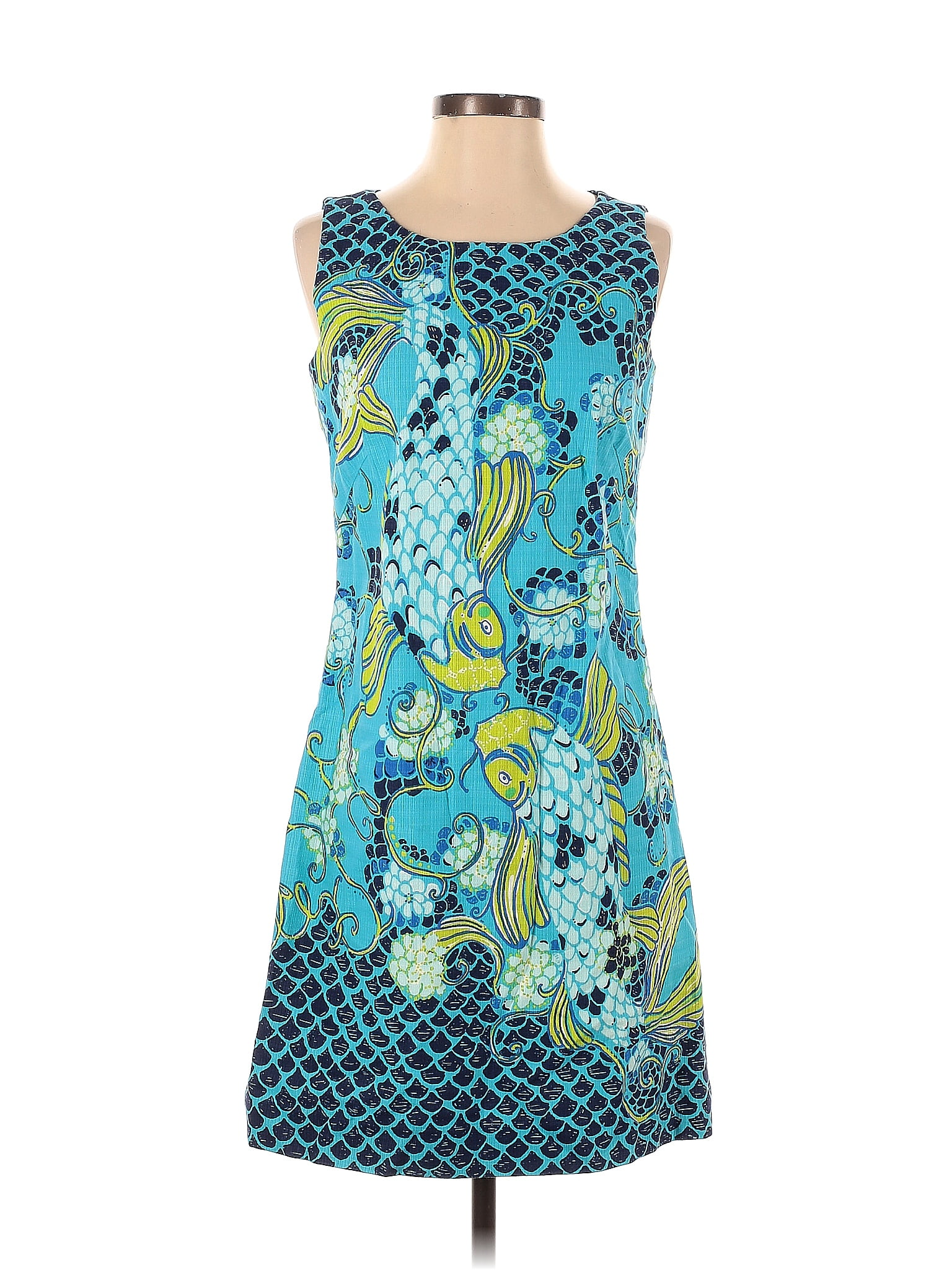 Lilly Pulitzer Multi Color Teal Casual Dress Size 4 63 Off Thredup