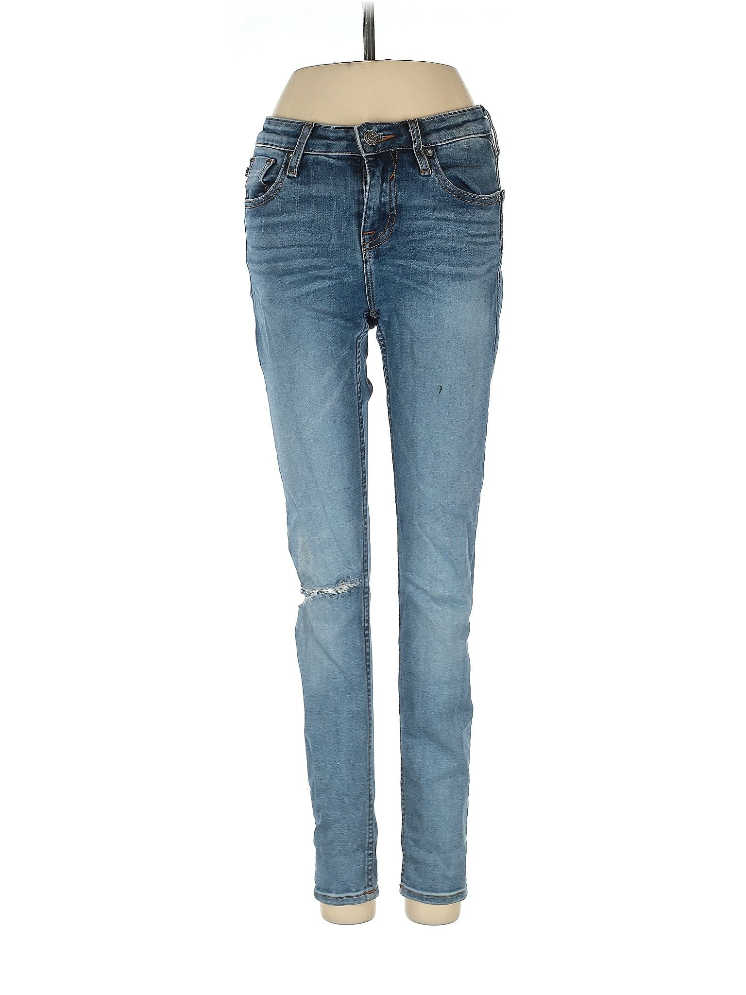 Vigoss Solid Blue Jeans 24 Waist - 68% off | ThredUp