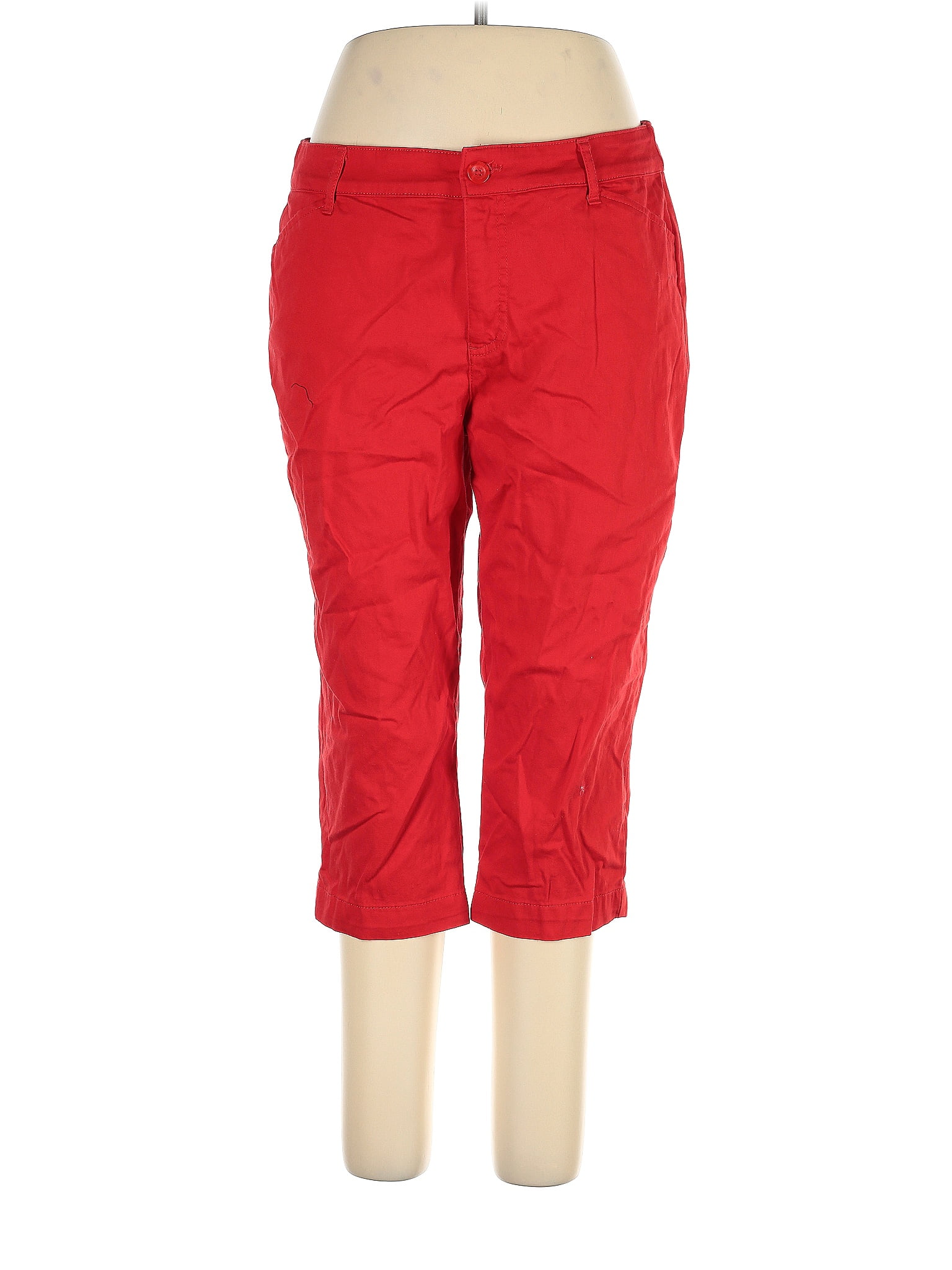 St. John's Bay Solid Red Khakis Size 16 - 74% off | ThredUp