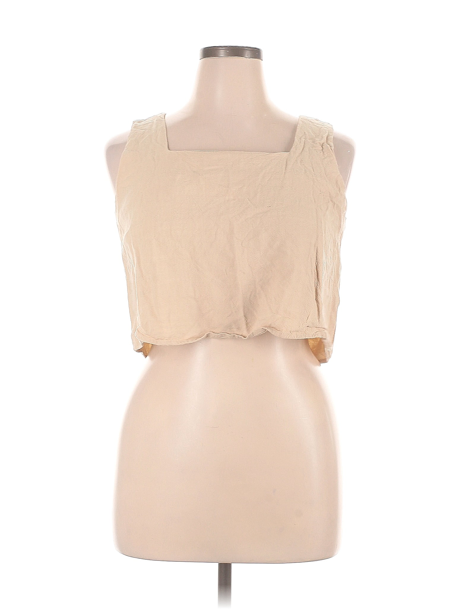 Anrabess Tan Sleeveless Blouse Size Xl 68 Off Thredup