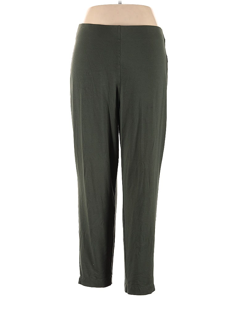 J Jill Solid Green Casual Pants Size Xl 66 Off Thredup