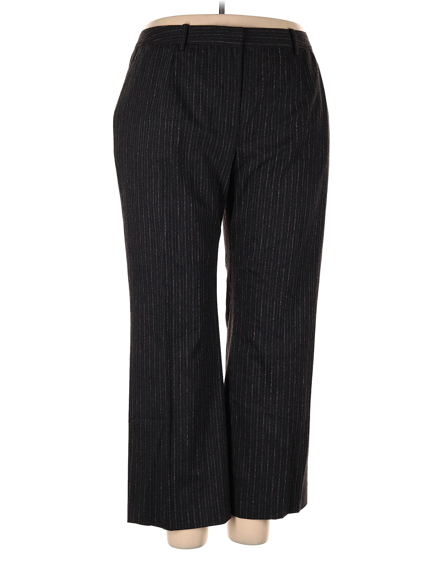 Magaschoni Stripes Black Dress Pants Size ESTIMATED SIZE 2X (Plus) - 79 ...