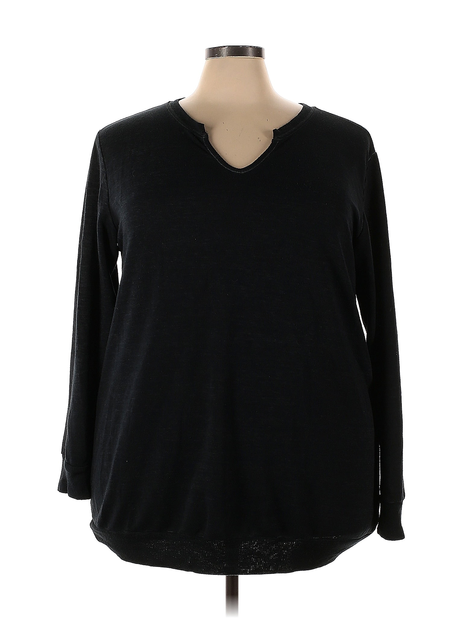 Torrid Color Block Solid Black Pullover Sweater Size 3X Plus (3) (Plus ...