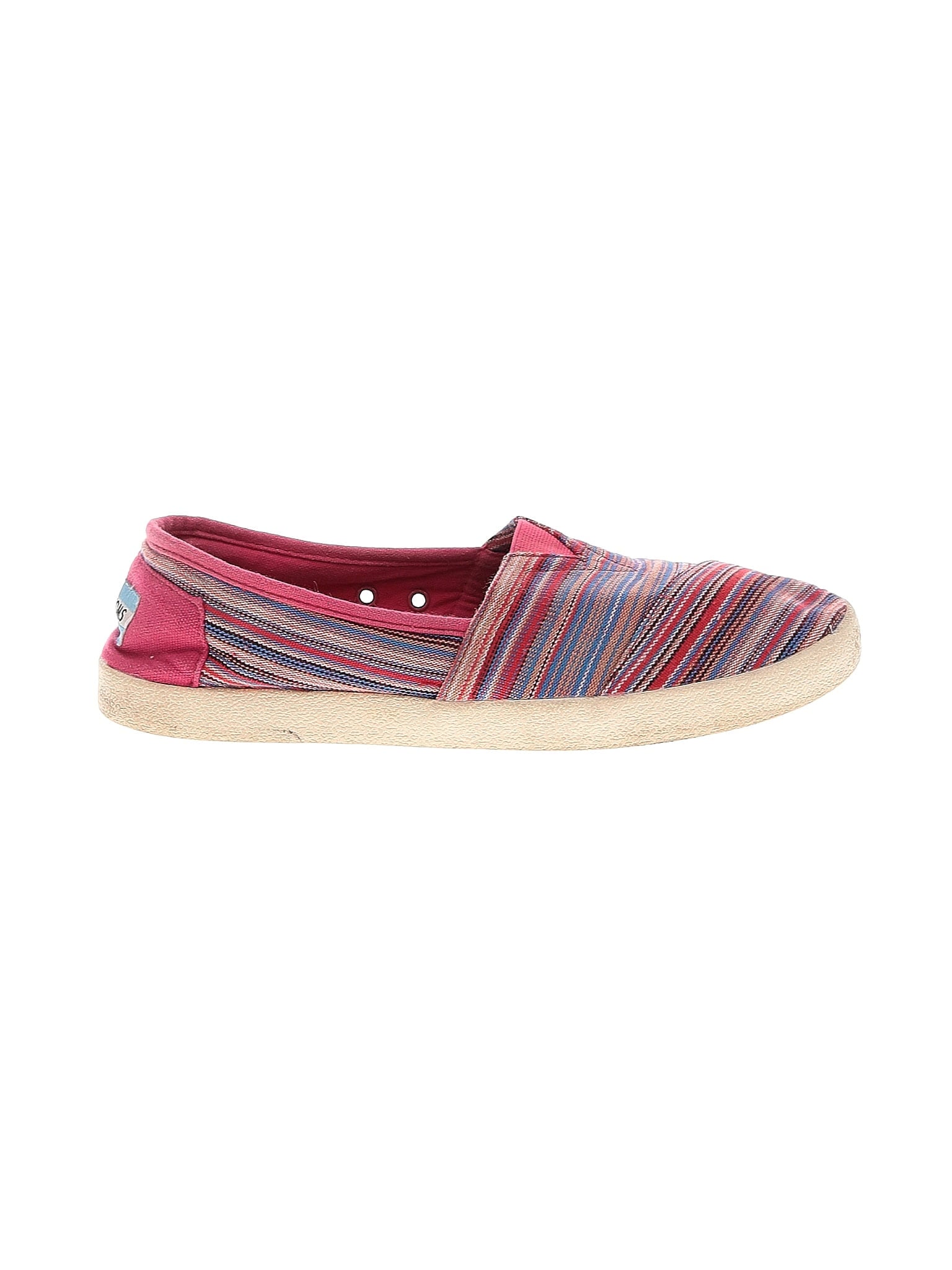 TOMS Color Block Stripes Multi Color Pink Flats Size 8 1/2 - 52% off ...