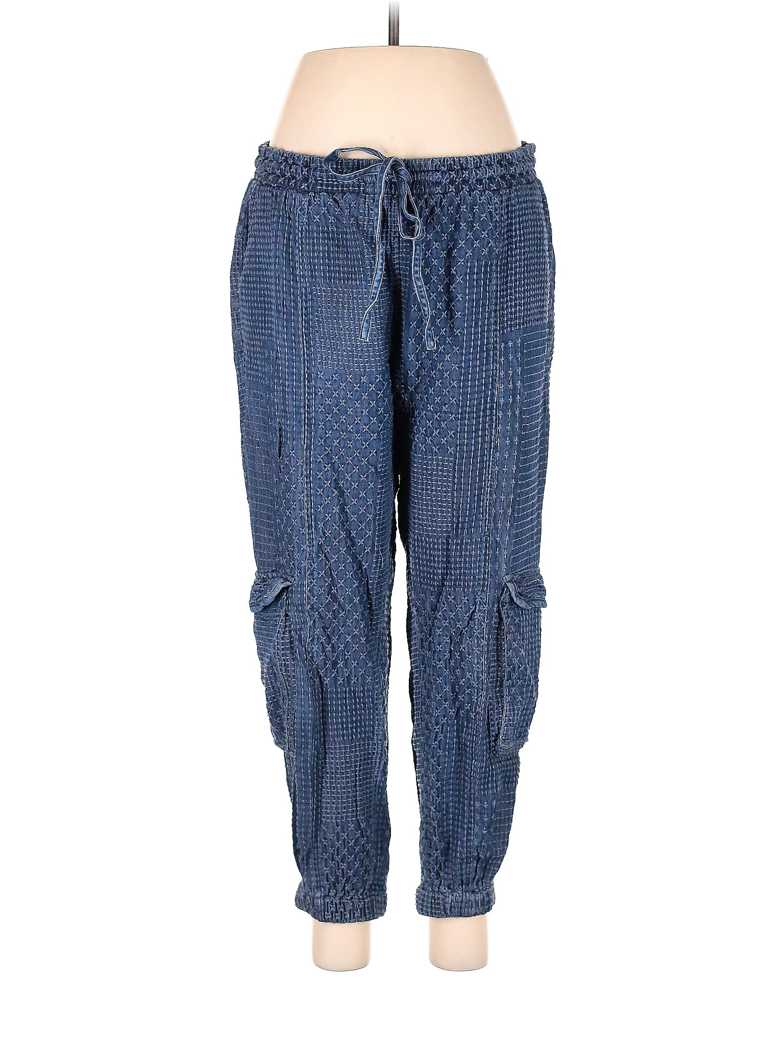 Johnny Was 100% Lyocell Blue Cargo Pants Size M - 74% off | ThredUp