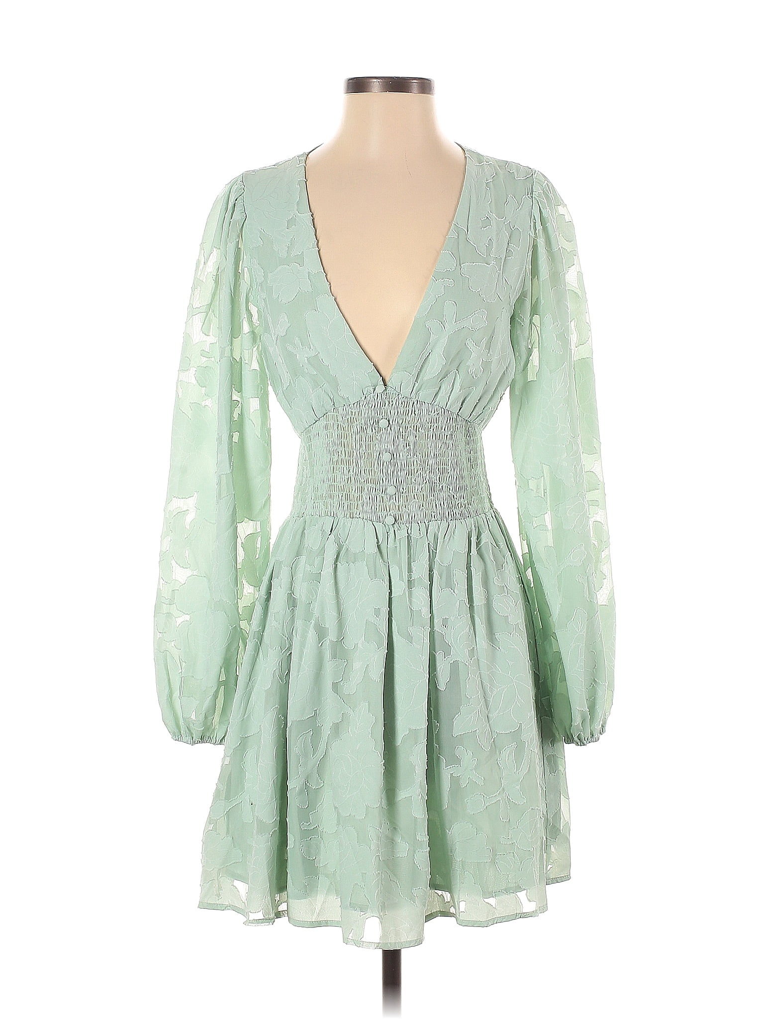 Lulus 100 Polyester Green Casual Dress Size S 59 Off Thredup