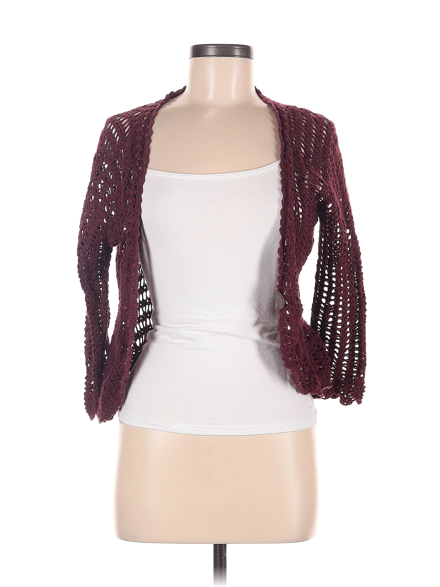 iB Diffusion Burgundy Cardigan Size M - 50% off | ThredUp