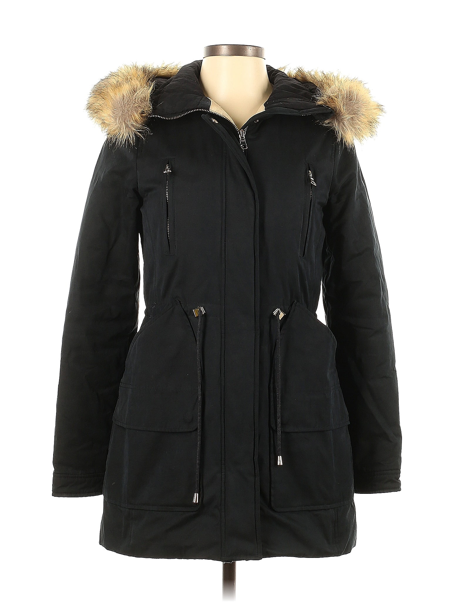 Trafaluc by Zara Solid Black Coat Size XS - 67% off | ThredUp
