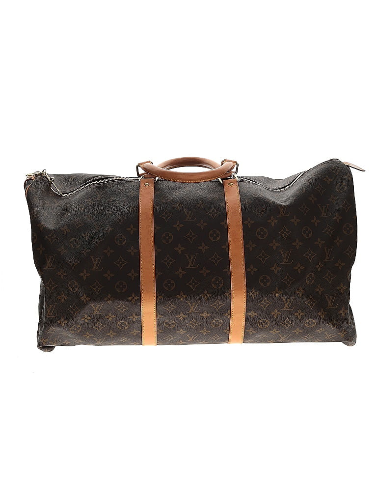 Louis Vuitton 100% Coated Canvas Color Block Black Brown Monogram Keepall One Size - 68% off ...