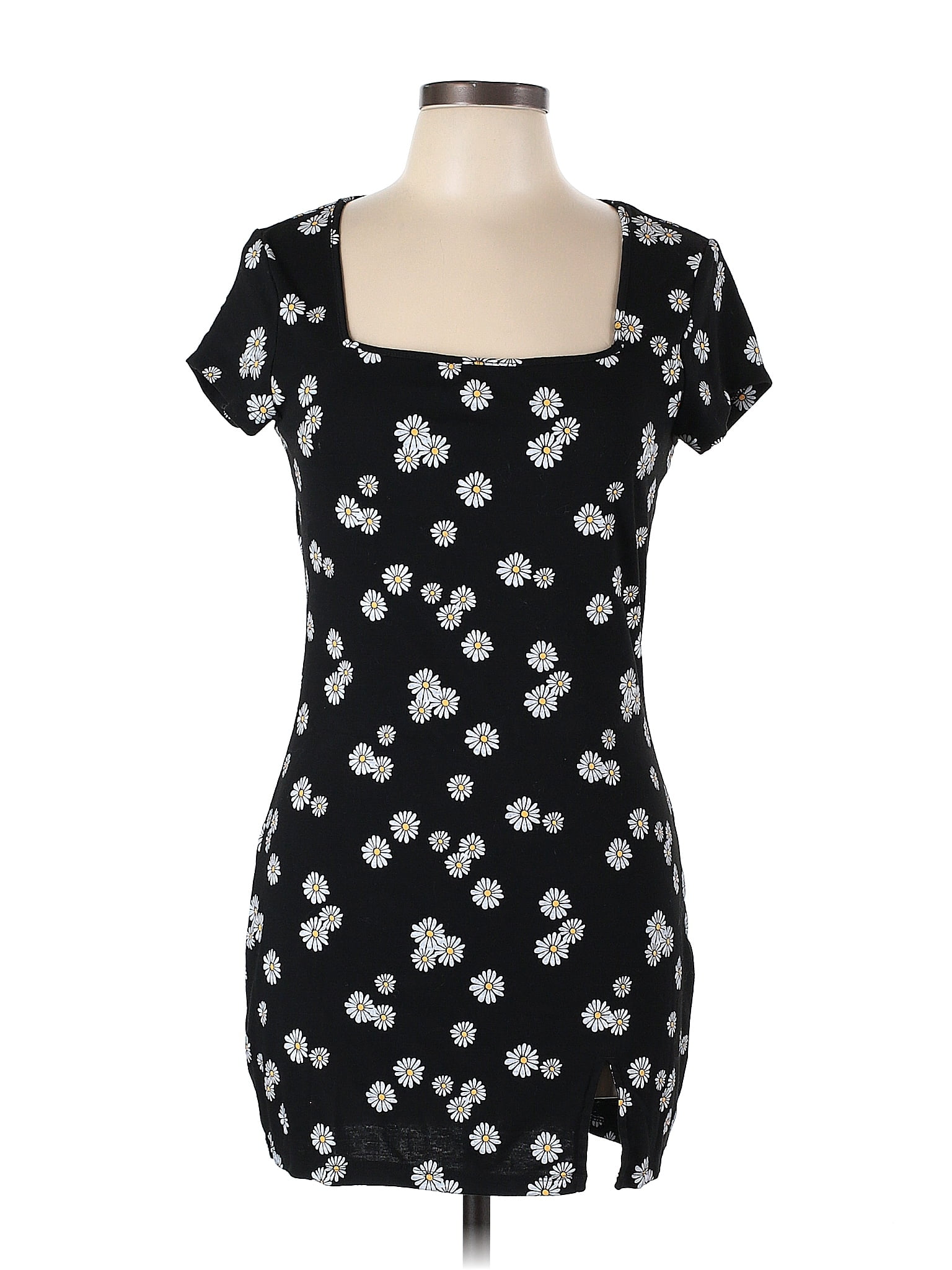 So Floral Black Casual Dress Size L 56 Off Thredup