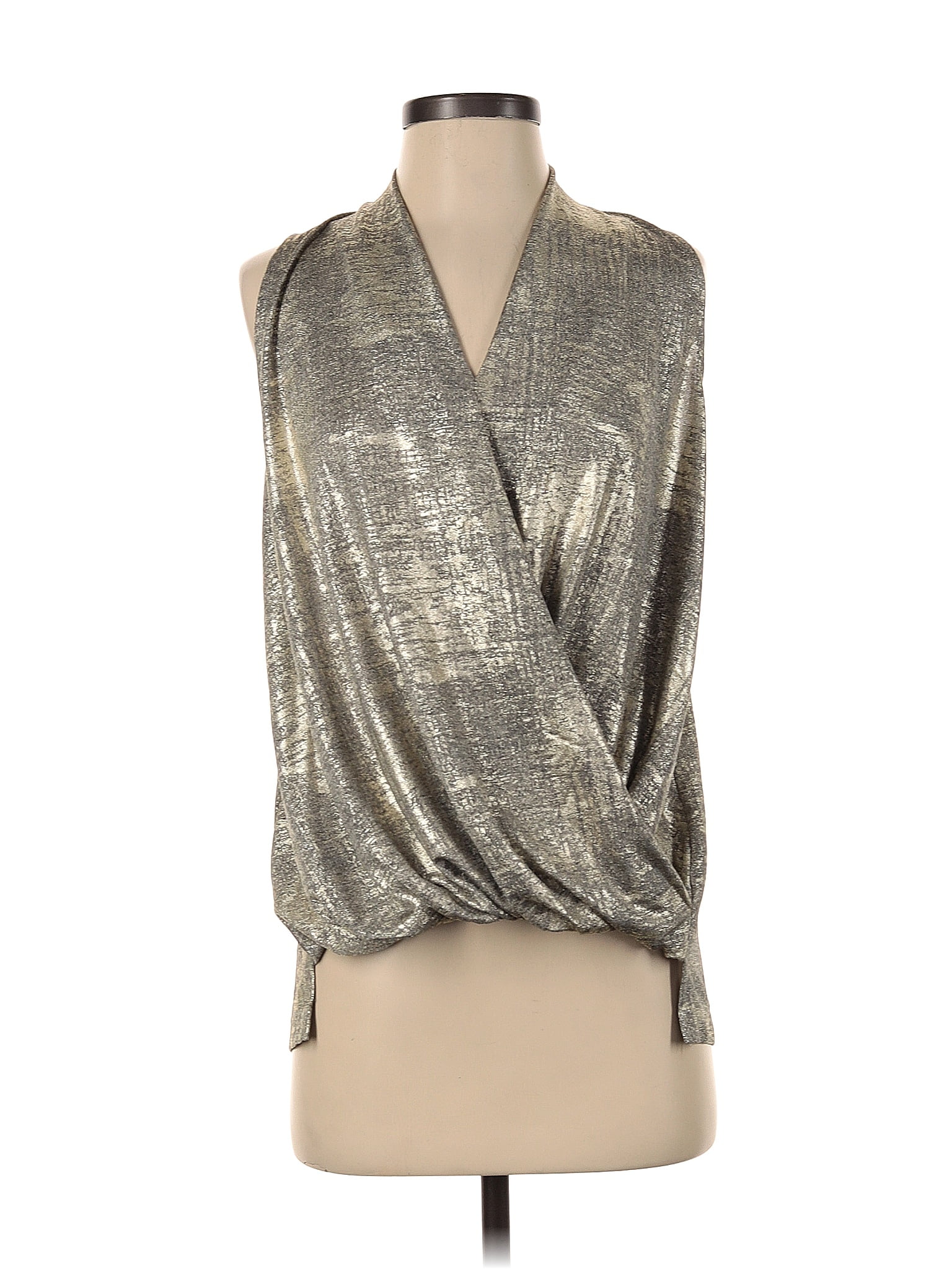 Akemi + Kin Metallic Silver Sleeveless Top Size XS - 62% off | ThredUp
