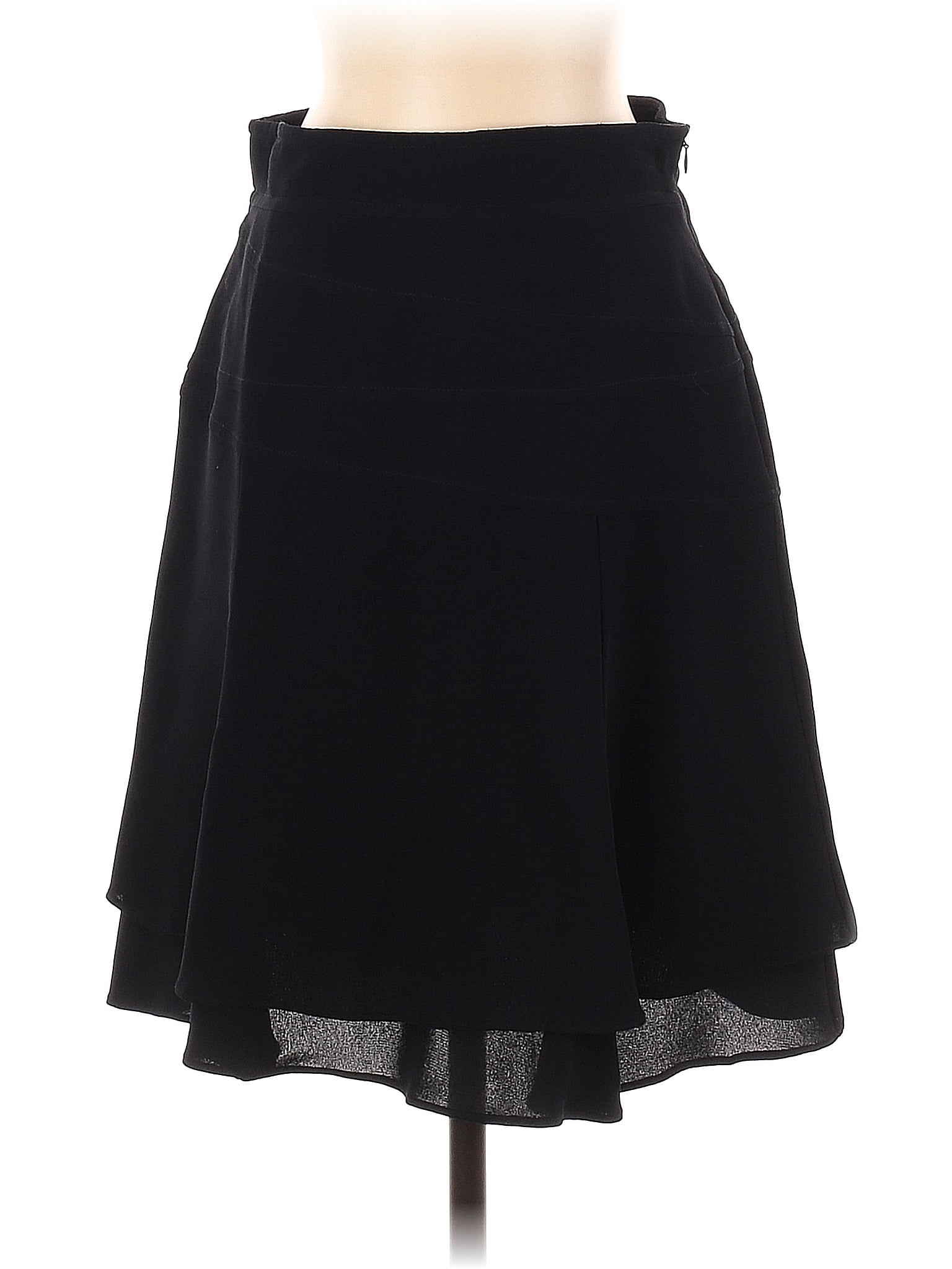 Escada 100% Silk Solid Black Silk Skirt Size 38 (EU) - 74% off | ThredUp