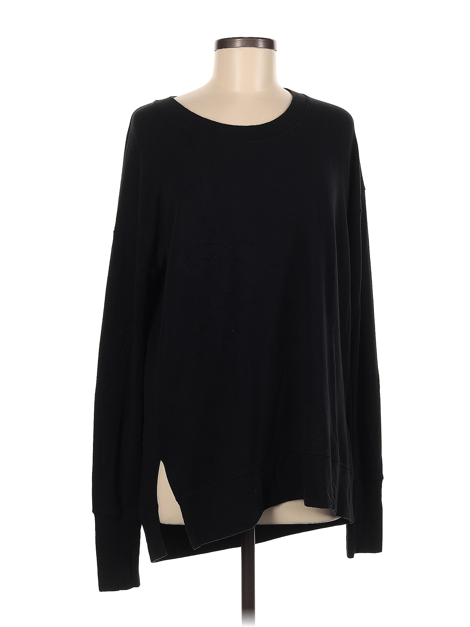 Athleta Color Block Solid Black Pullover Sweater Size M 59 Off Thredup