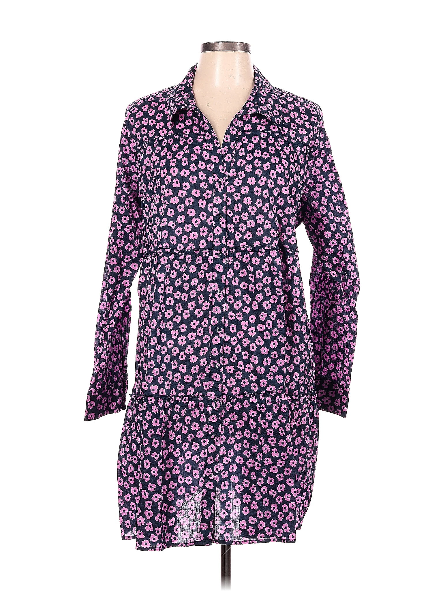 Johnny Was Multi Color Purple Casual Dress Size L - 78% off | ThredUp