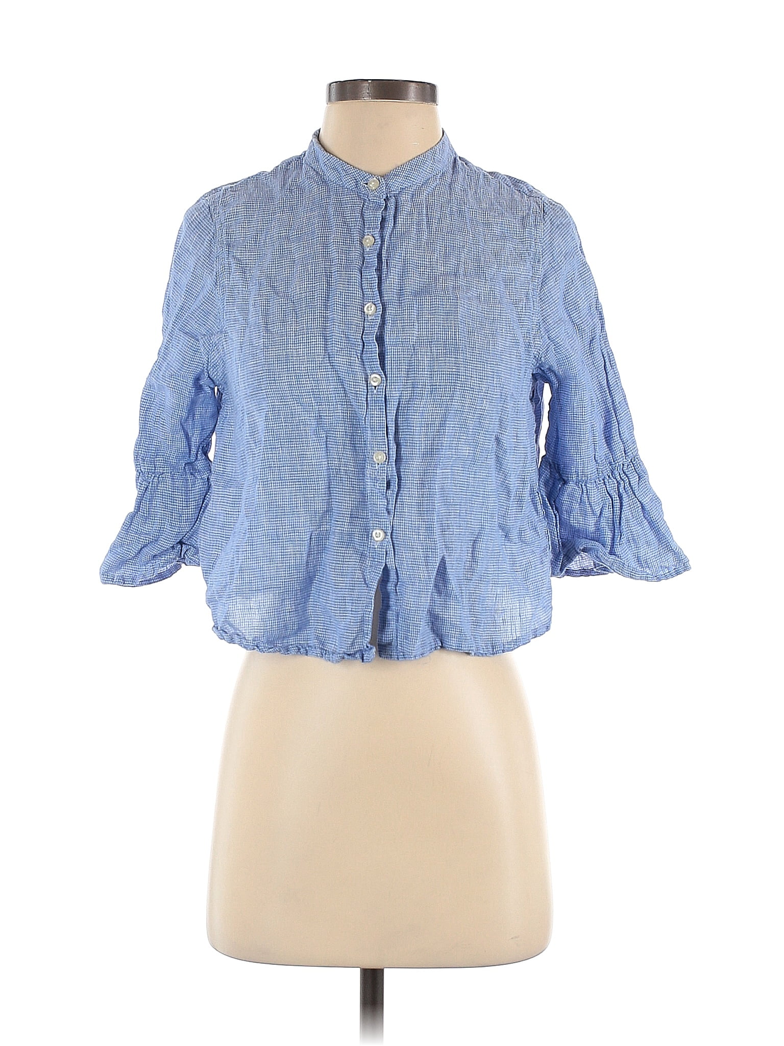 Scout Checkered-gingham Blue Long Sleeve Button-Down Shirt Size XS - 60% off | ThredUp