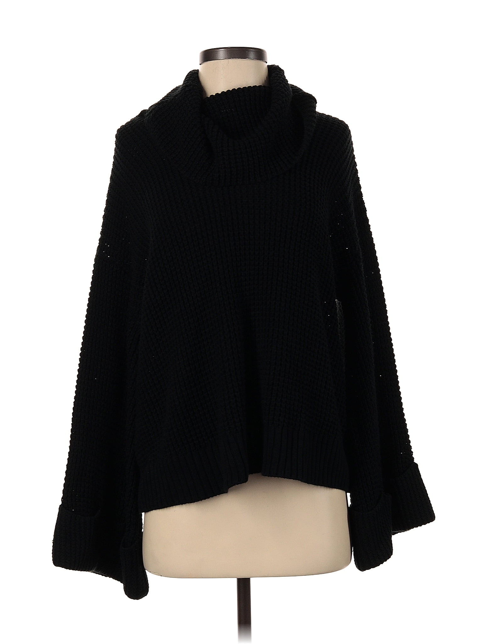 Show Me Your Mumu Color Block Solid Black Turtleneck Sweater Size XS ...