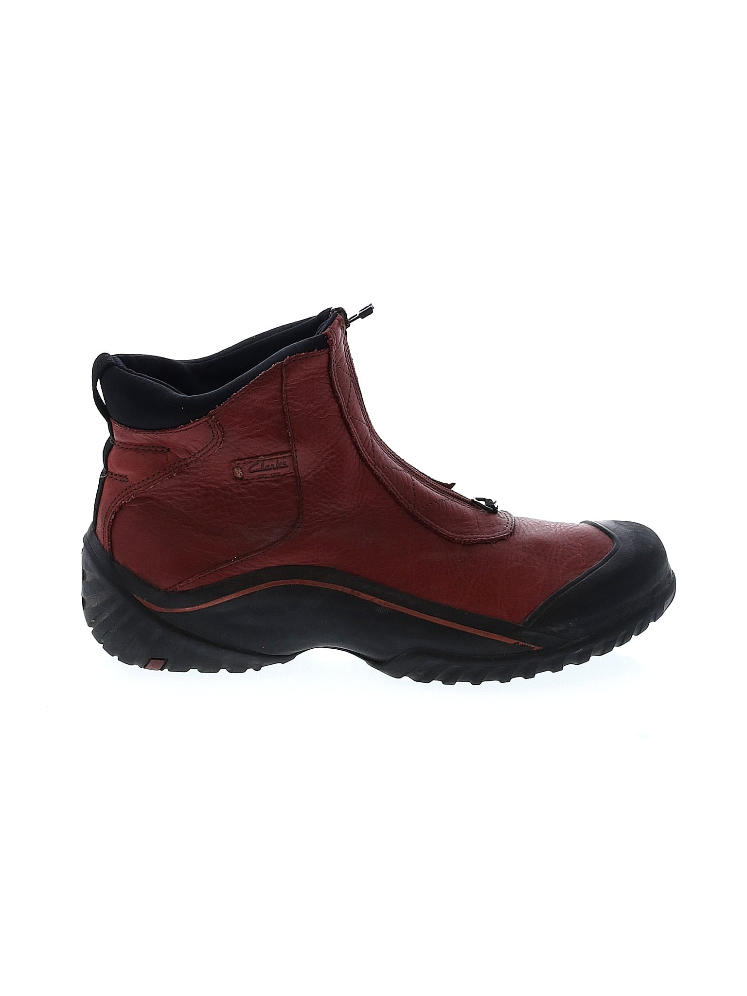 Clarks Maroon Burgundy Ankle Boots Size 10 - 63% off | ThredUp