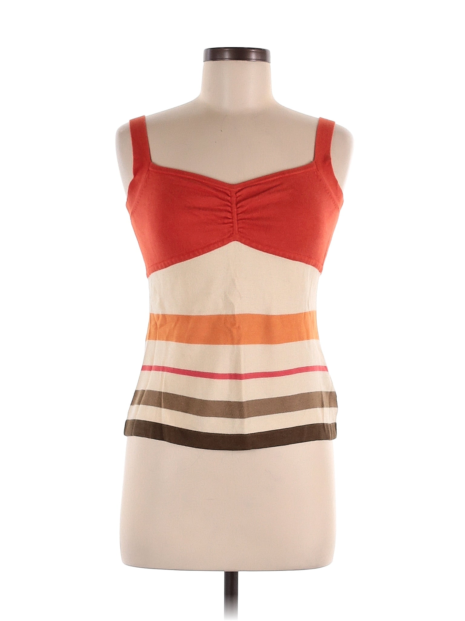 Kasper Stripes Multi Color Red Tank Top Size M - 64% off | ThredUp