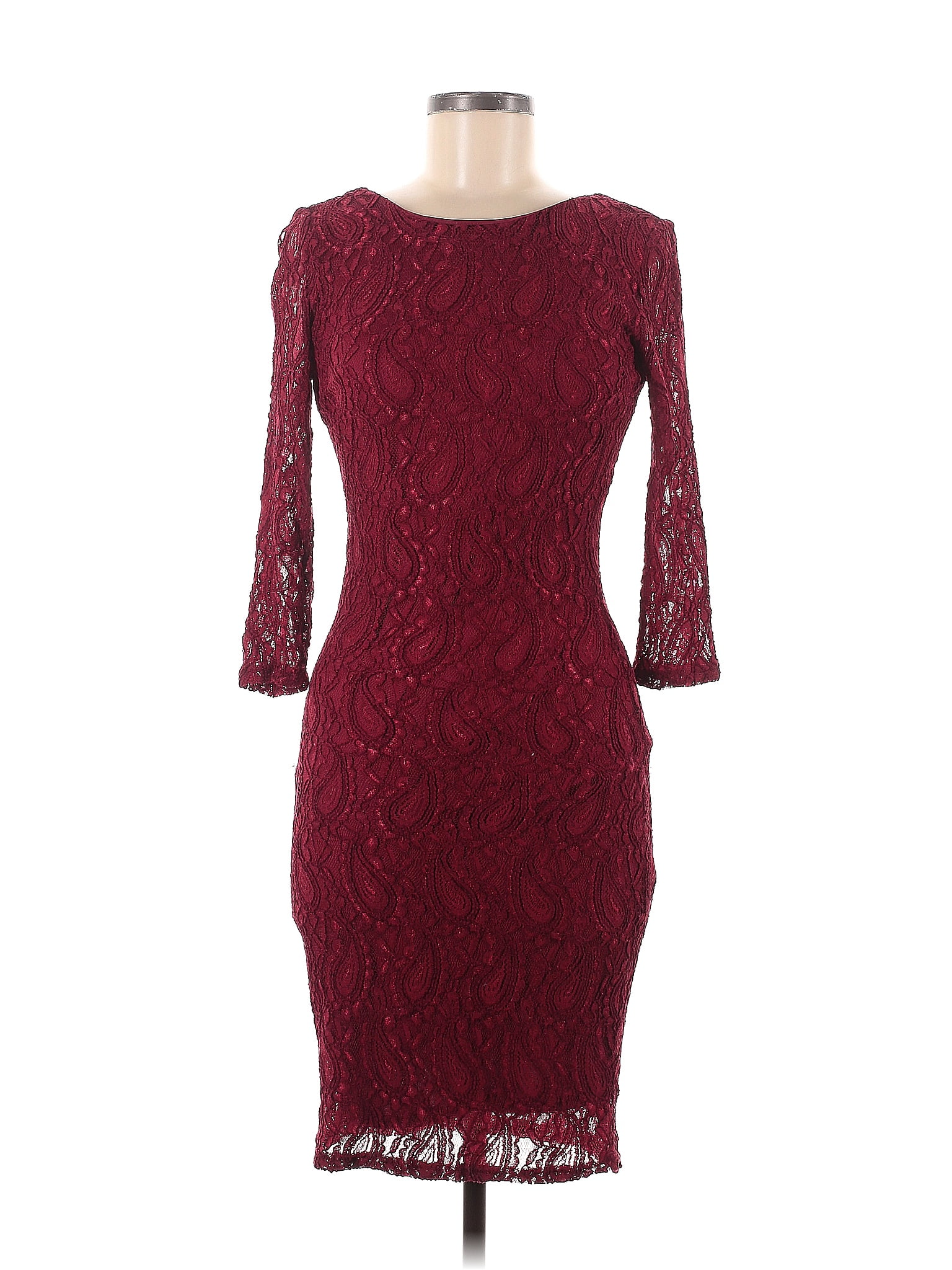 Atmosphere Solid Maroon Burgundy Cocktail Dress Size 6 - 60% off | ThredUp