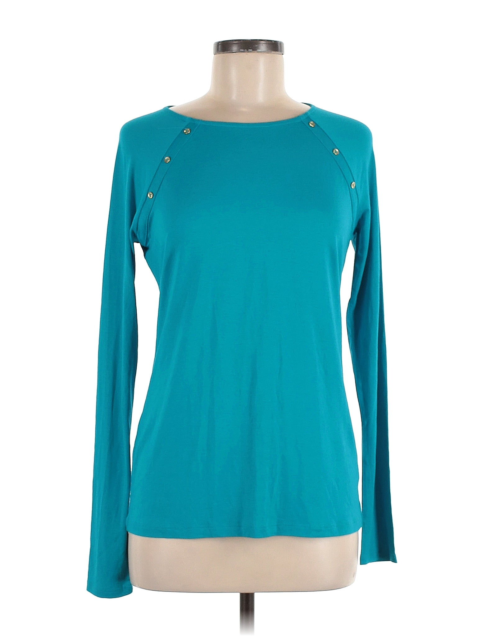 The Limited Solid Teal Long Sleeve Top Size M 63 Off Thredup