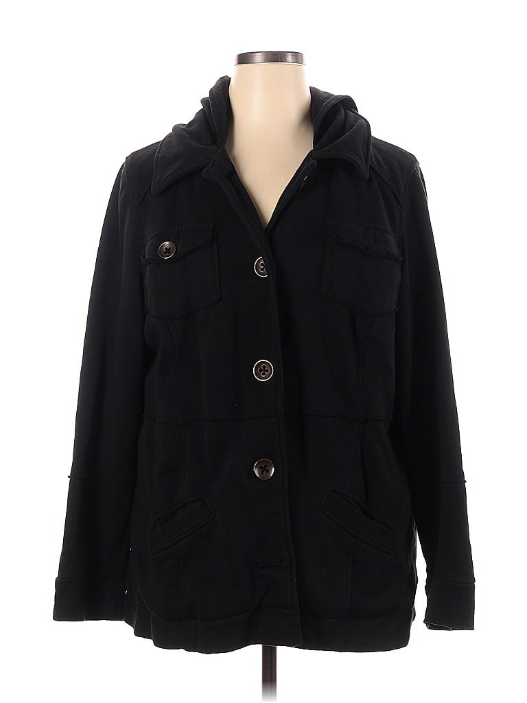 Mossimo Solid Black Jacket Size 1X (Plus) - 46% off | ThredUp