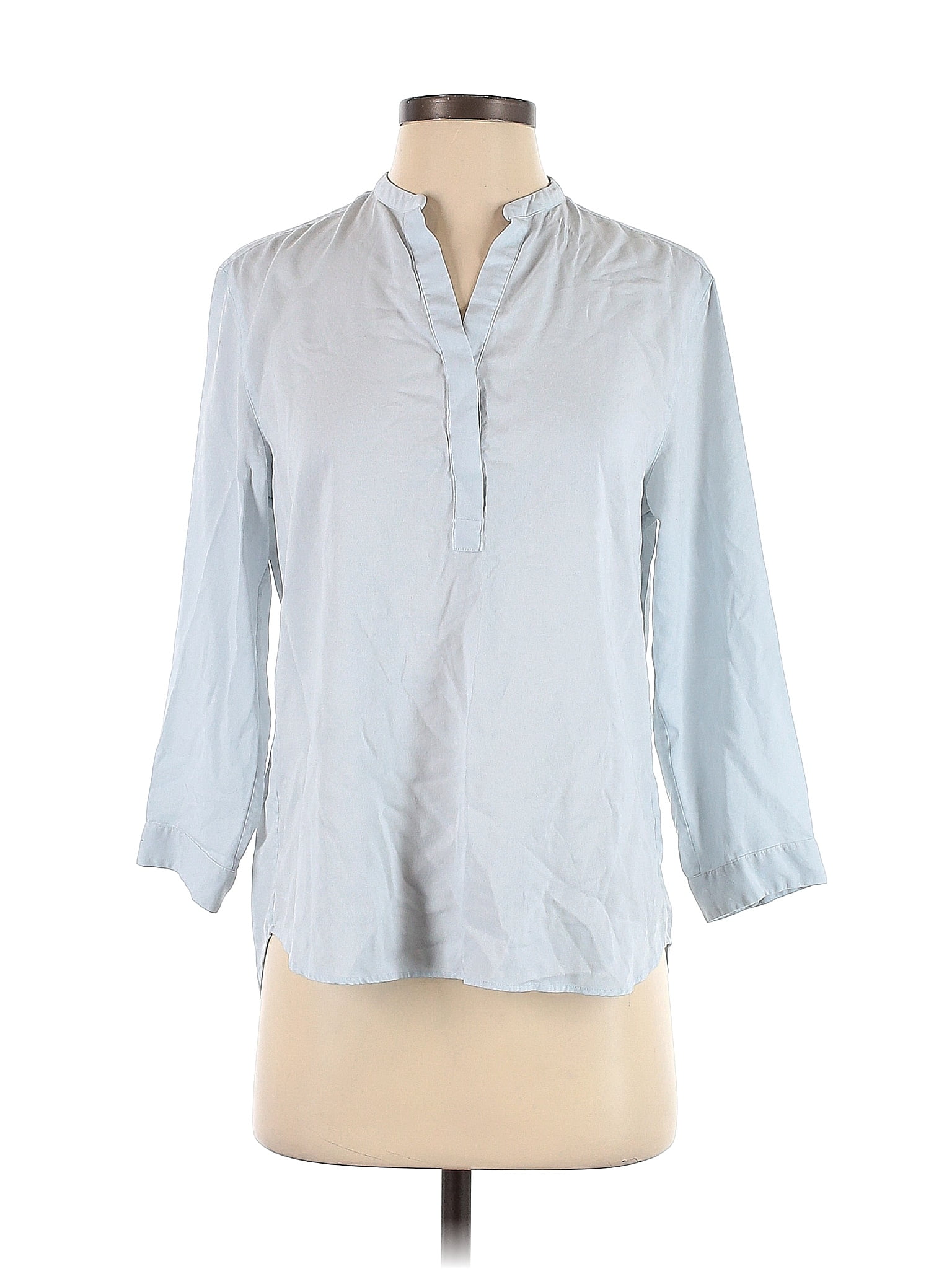 Uniqlo Gray Long Sleeve Blouse Size S 54 Off Thredup
