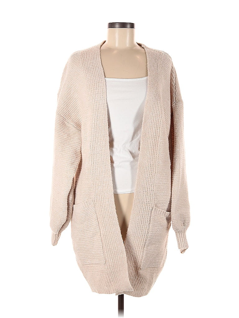 Hyfve 100% Polyester Color Block Solid Tan Cardigan Size M - 45% off ...