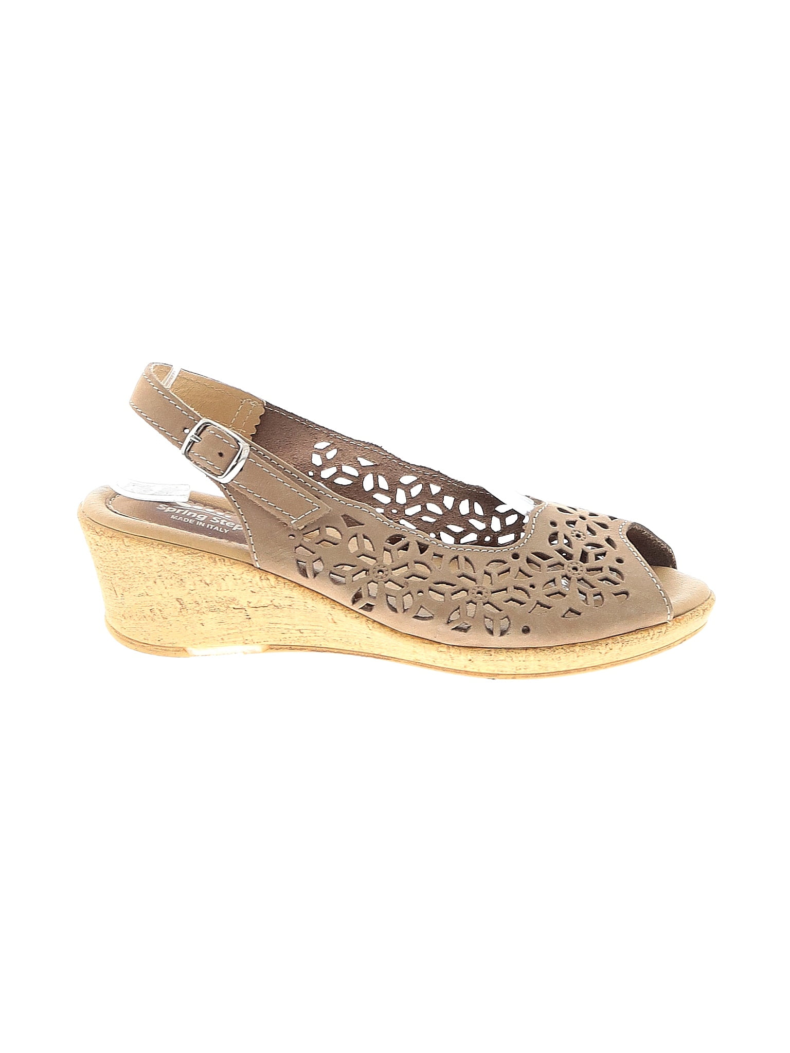 Spring Step Solid Tan Wedges Size 40 (EU) - 64% off | ThredUp