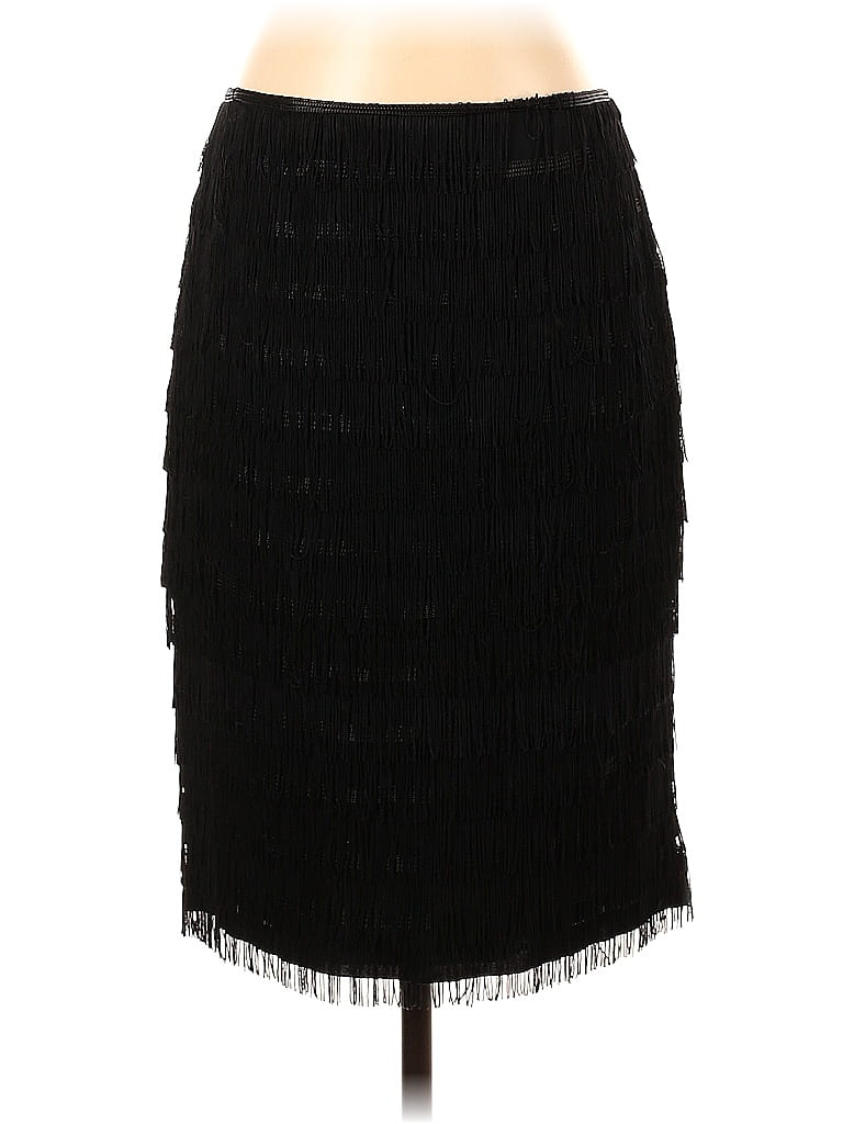 Trina Turk 100% Silk Solid Black Silk Skirt Size 4 - 81% off | ThredUp