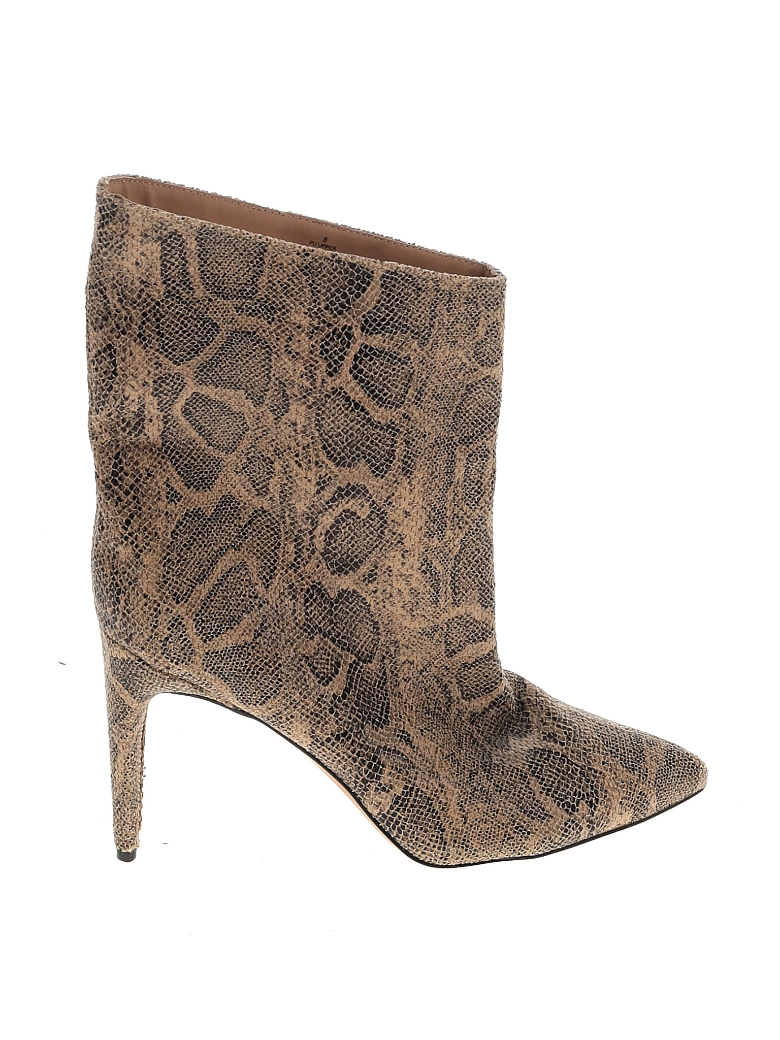 Express Snake Print Brown Ankle Boots Size 8 - 65% off | ThredUp