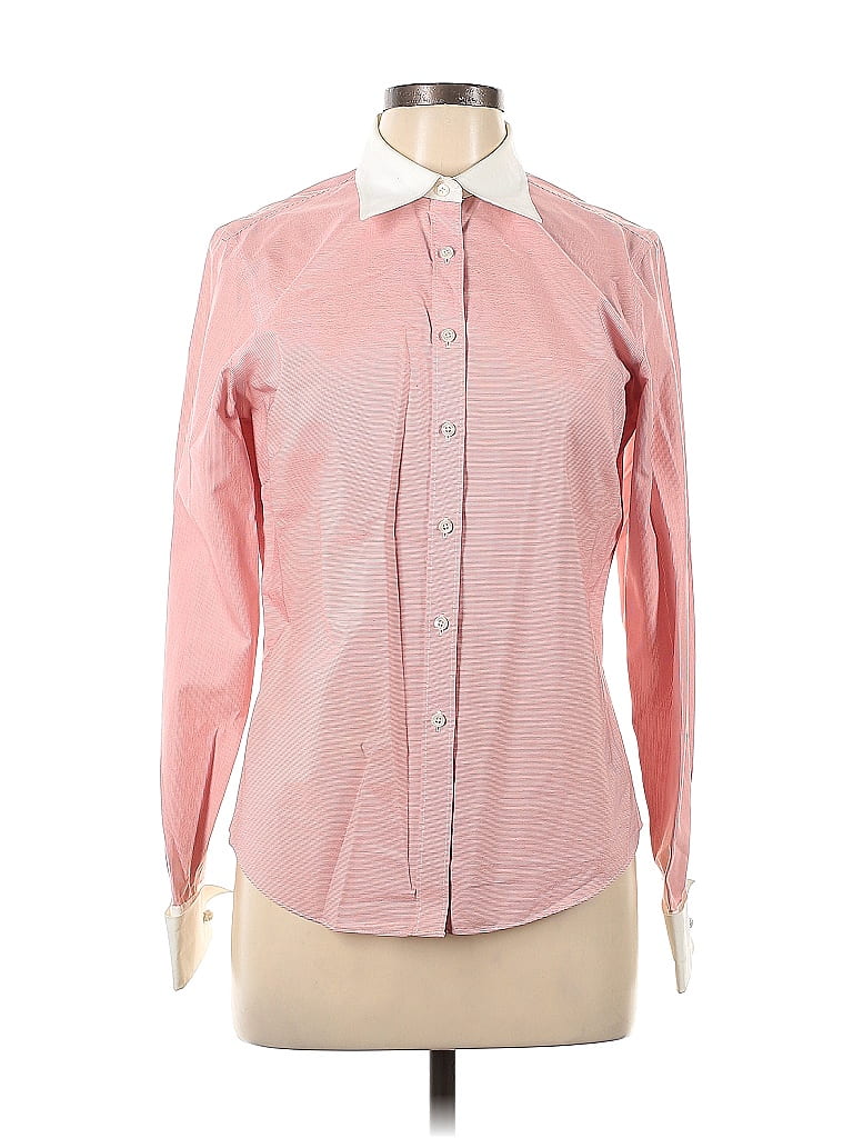 Brooks Brothers Checkered-gingham Color Block Red Pink Long Sleeve Button-Down Shirt Size 10 ...
