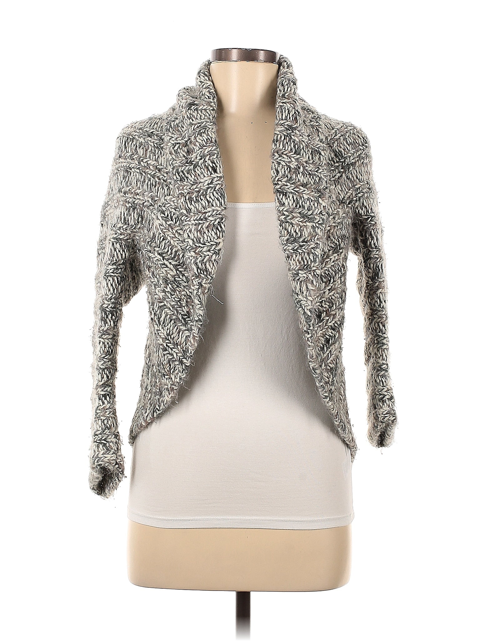 Bebe Color Block Gray Cardigan Size M - 75% off | ThredUp