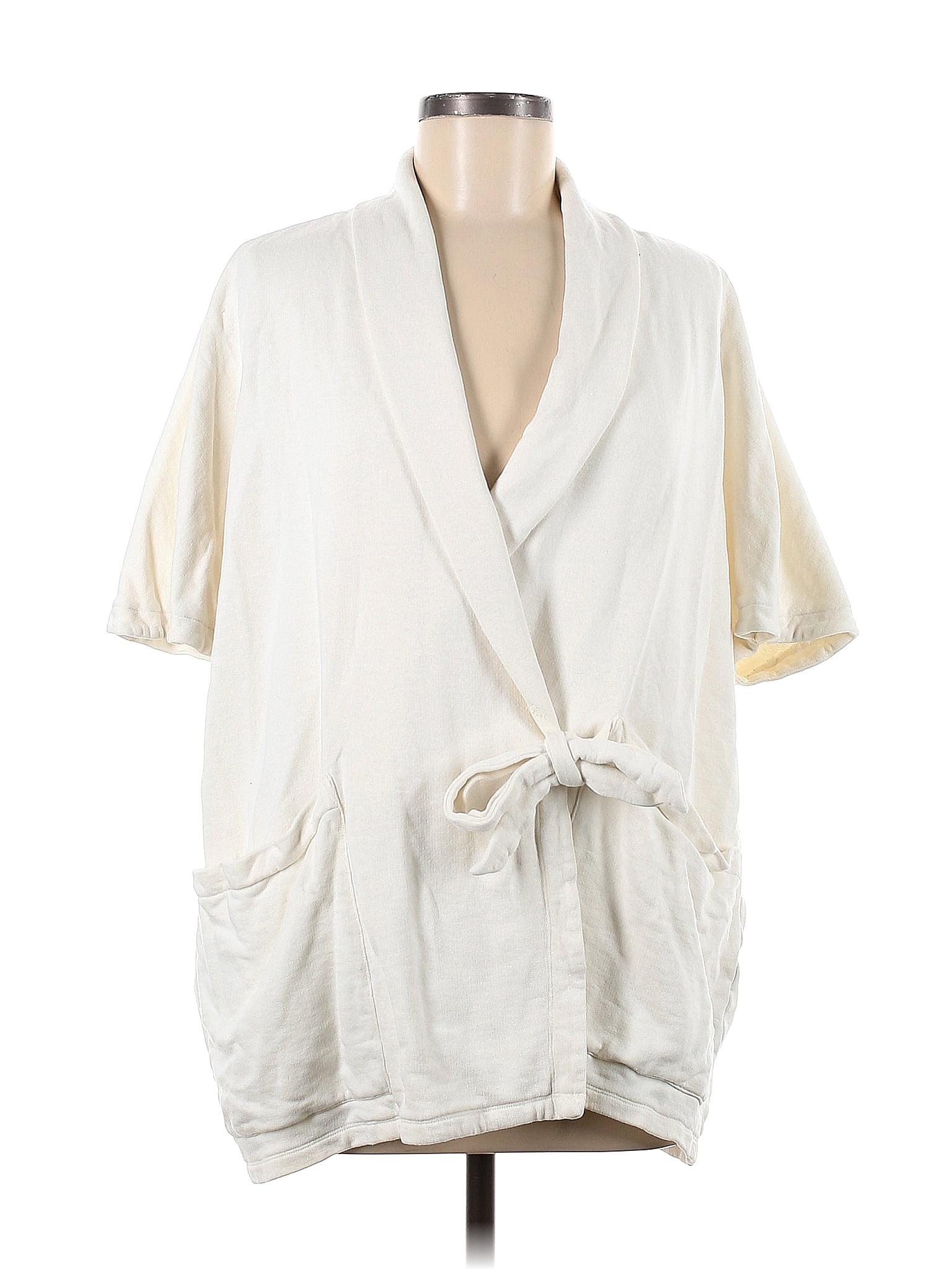 Eileen Fisher Solid Ivory White Cardigan Size M - 75% off | ThredUp