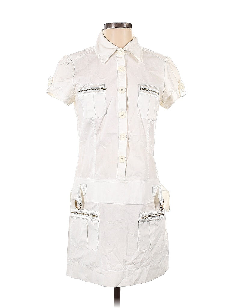 2b bebe Solid White Ivory Casual Dress Size M - 55% off | ThredUp