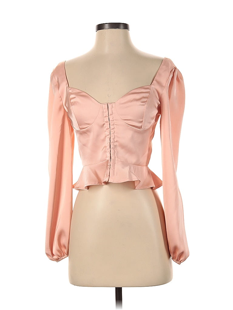 ASTR The Label 100% Polyester Solid Pink Long Sleeve Blouse Size XS - 69% off | ThredUp