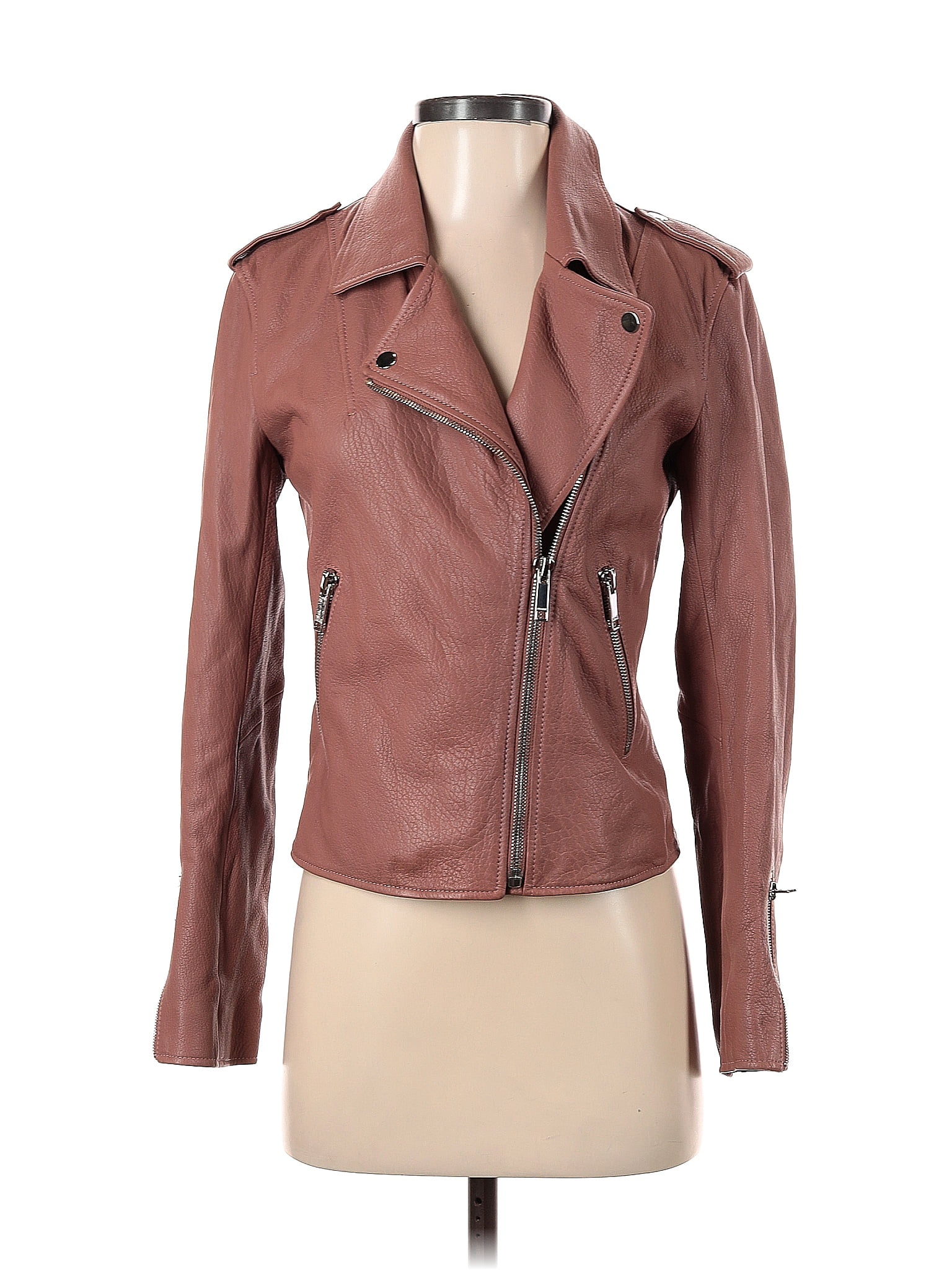 LTH JKT 100% Leather Solid Burgundy Leather Jacket Size S - 74% off | ThredUp