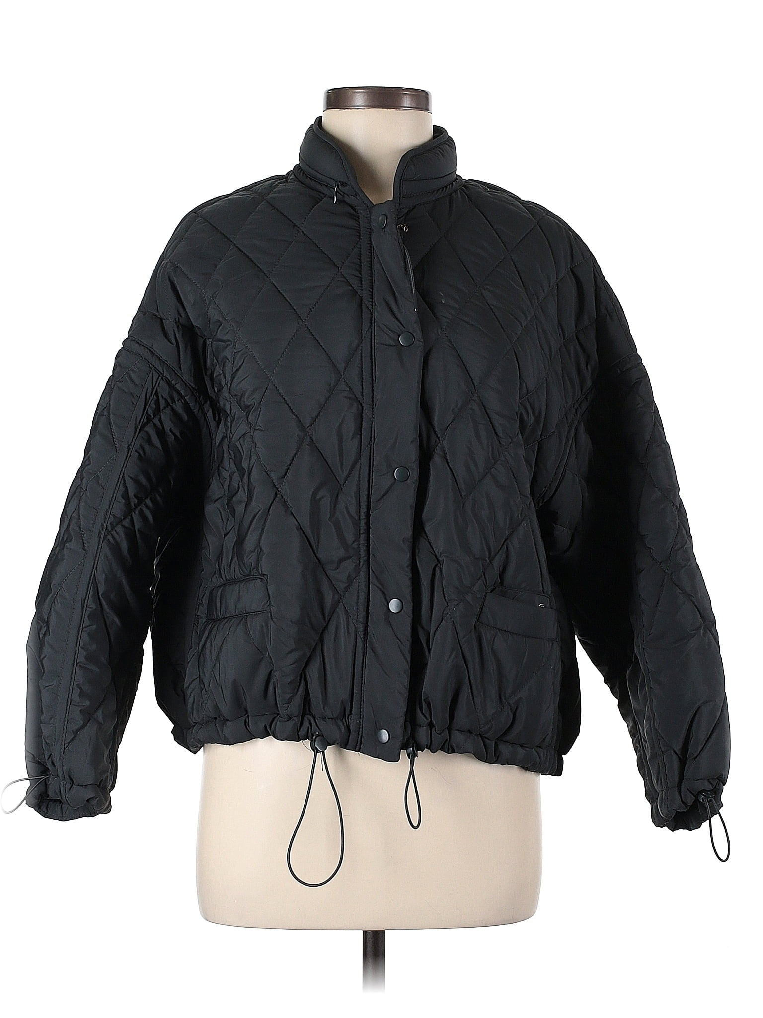 Zara 100% Polyester Solid Black Jacket Size M - 66% off | ThredUp