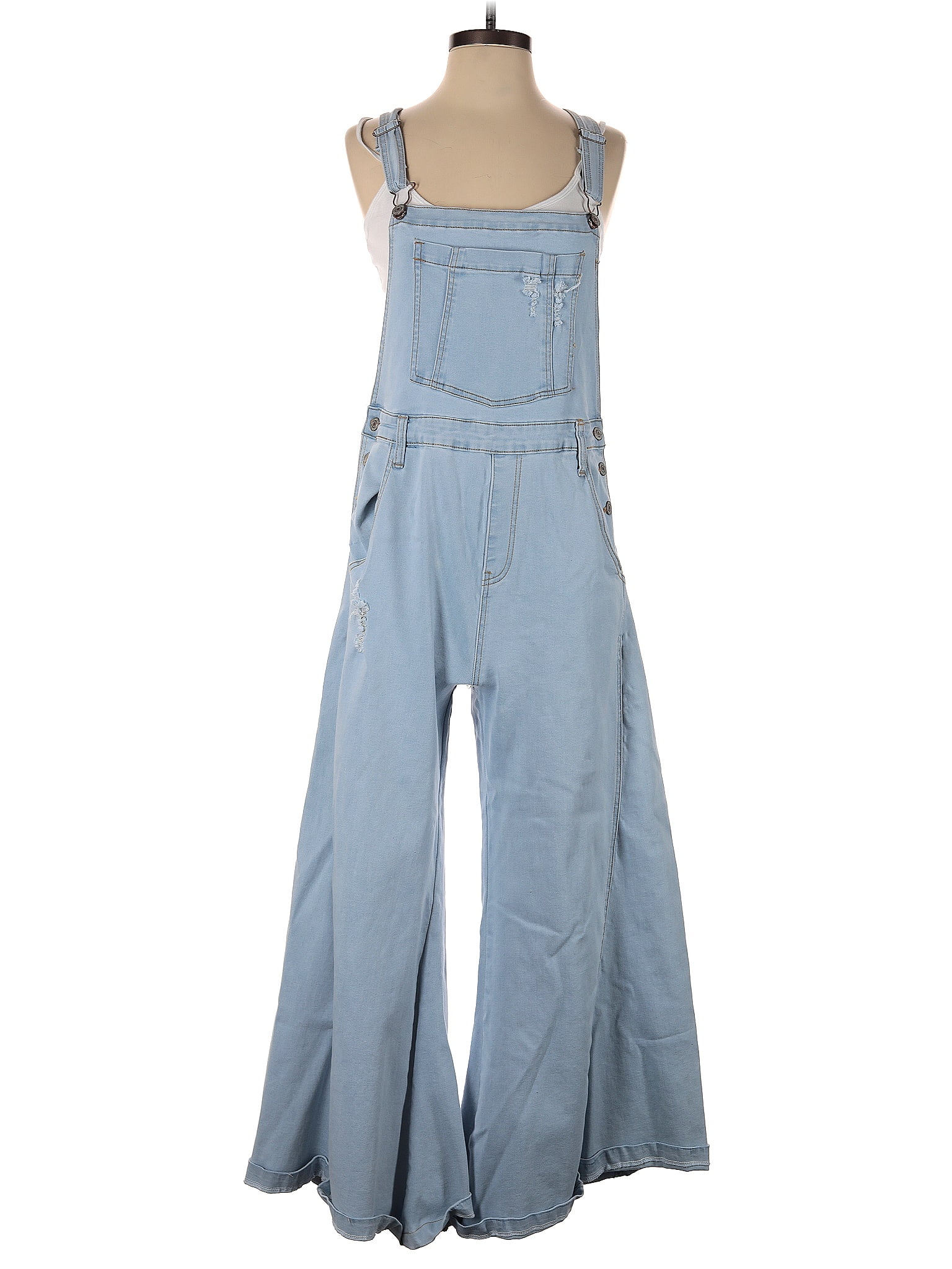 Sweet Look Solid Blue Overalls Size 9 - 47% off | ThredUp