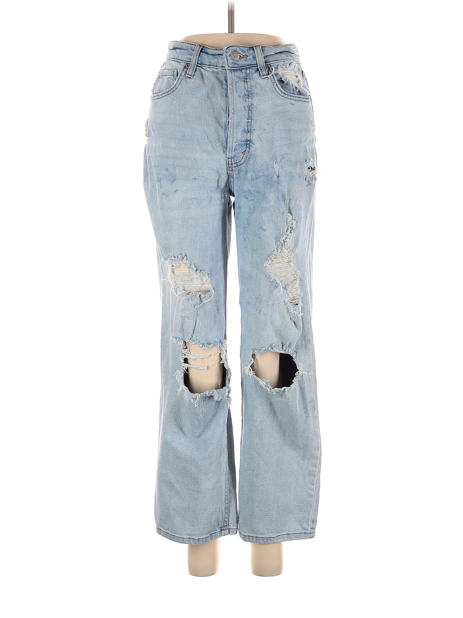 Wild Fable Solid Blue Jeans Size 4 - 43% off | ThredUp