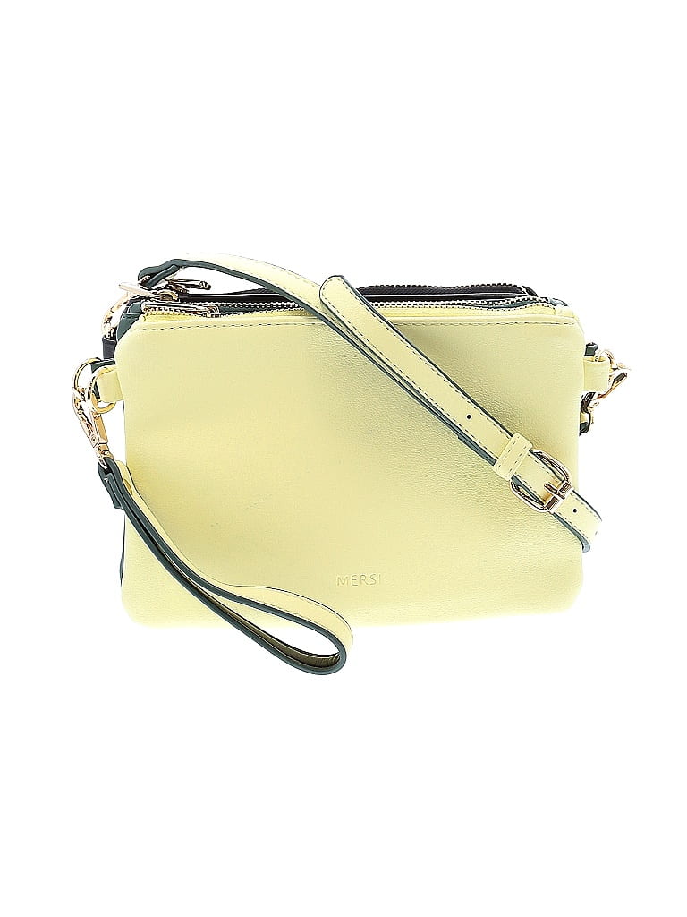 MERSI Color Block Solid Yellow Crossbody Bag One Size - 68% off | ThredUp