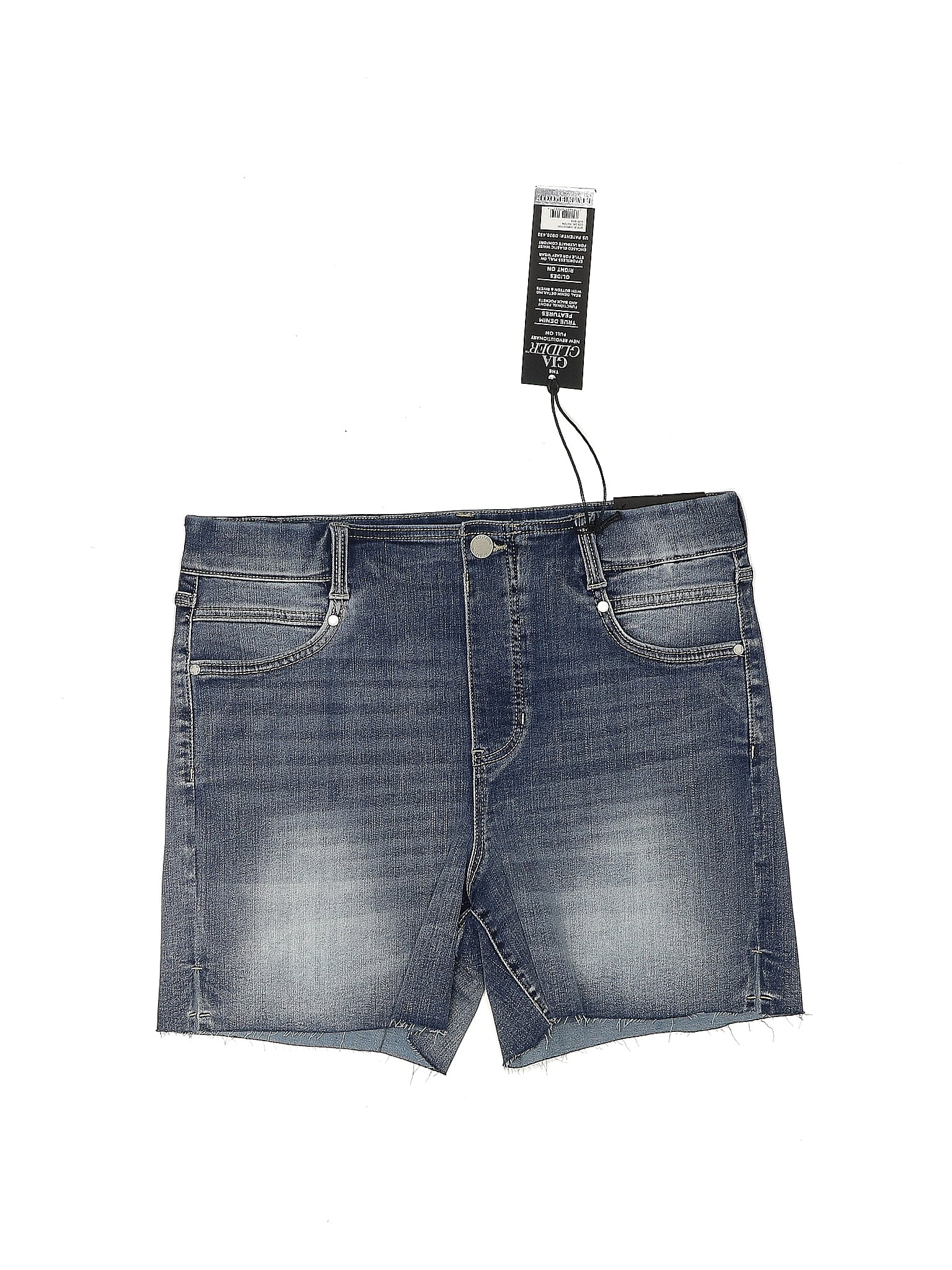 Liverpool Los Angeles Solid Black Blue Denim Shorts Size 8 66 Off