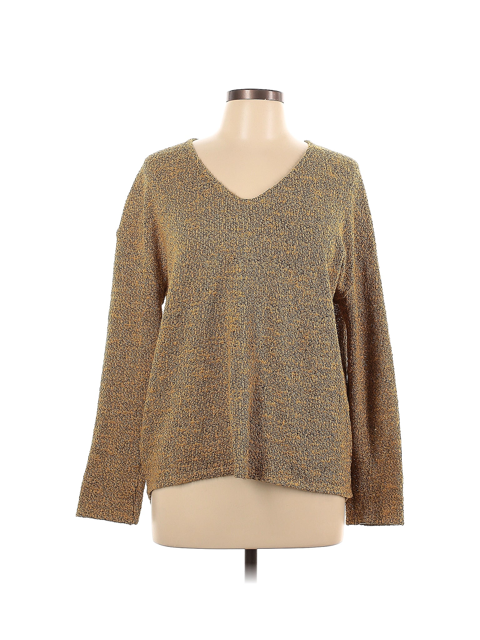 Ginger G. Color Block Brown Pullover Sweater Size L - 56% off | ThredUp